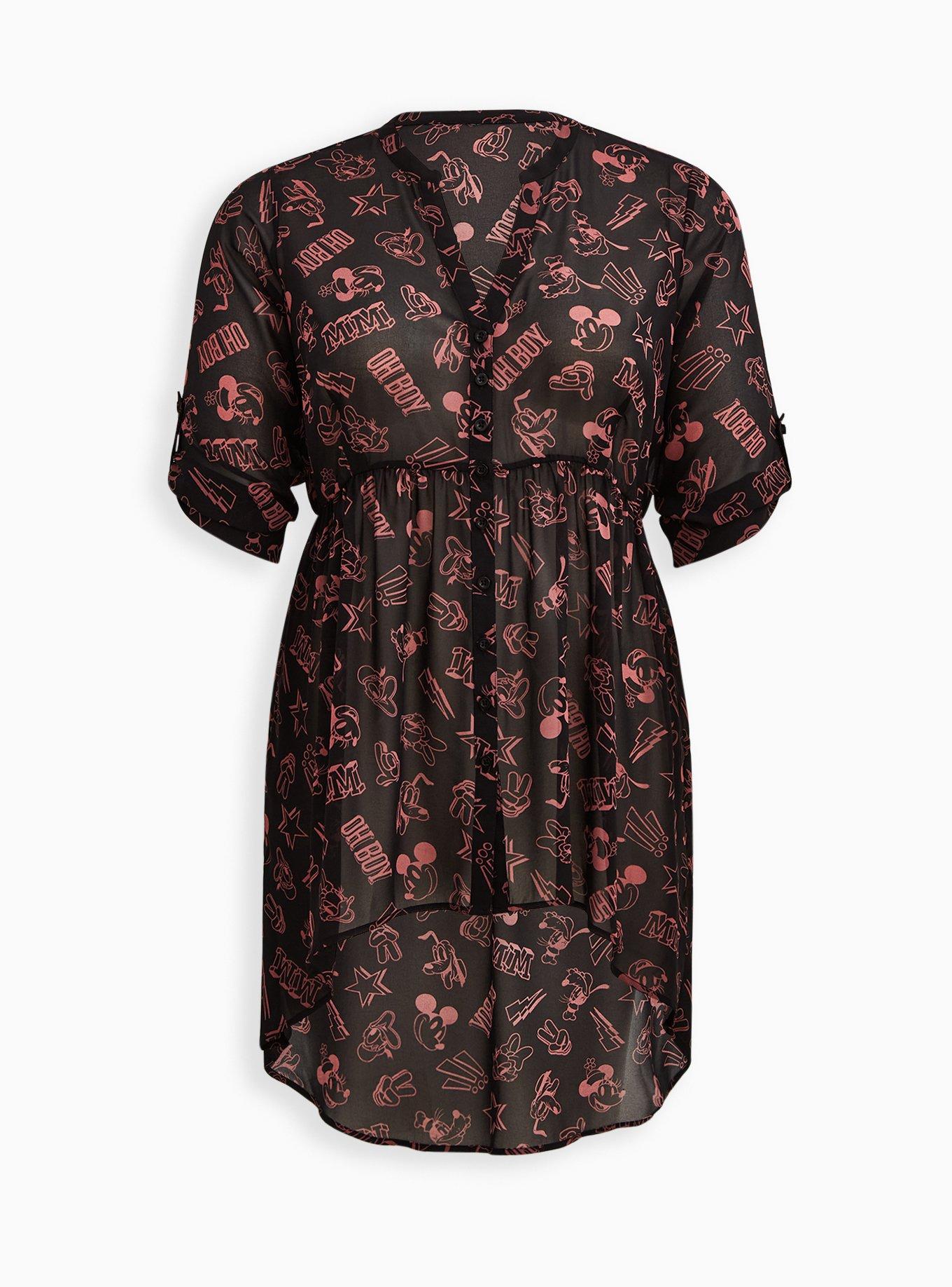 Plus Size - Lexie Babydoll Top - Chiffon Disney Mickey & Friends - Torrid