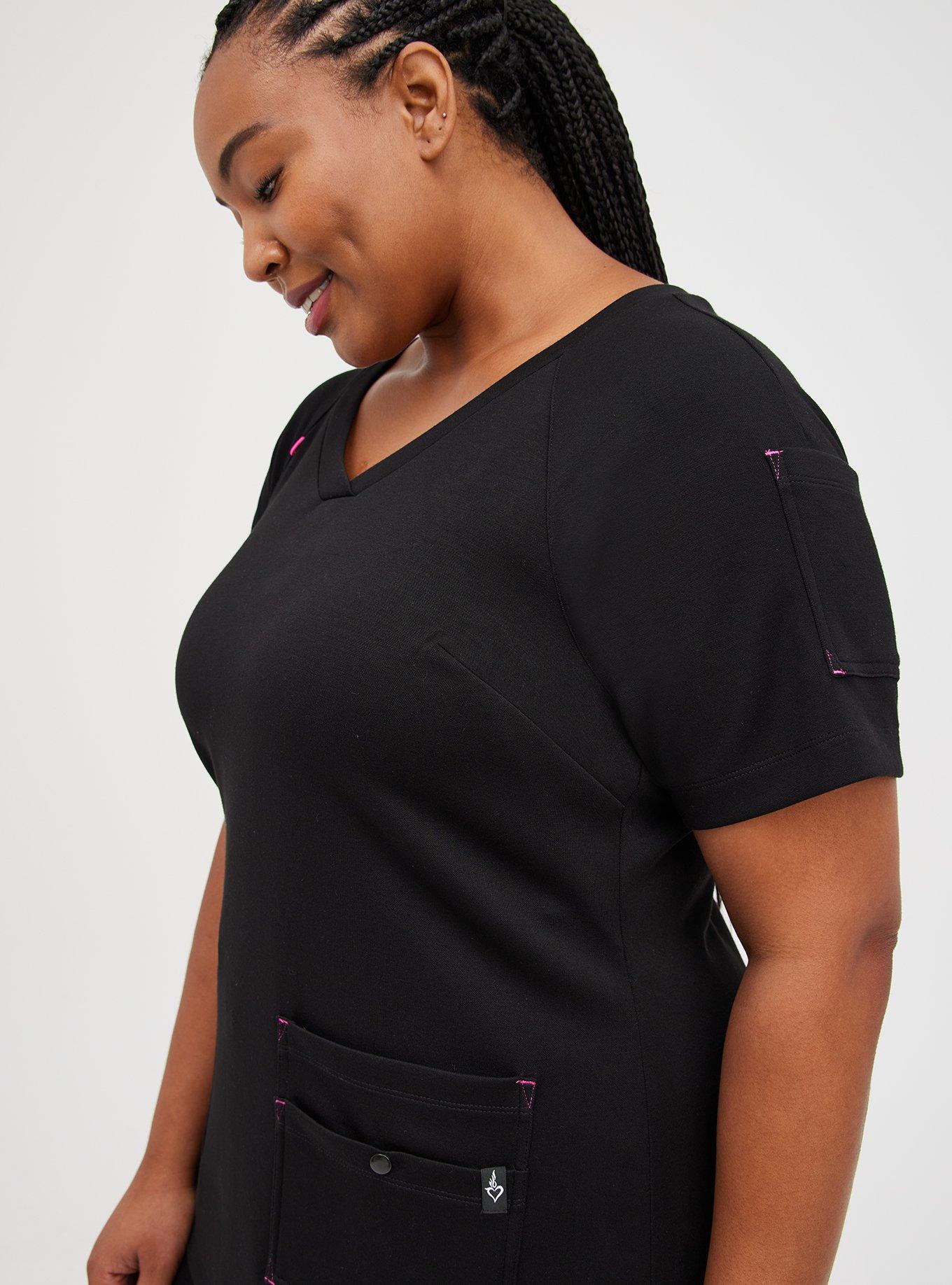 Plus Size - Torrid Strong Classic Fit Cupro V-Neck Scrub Top - Torrid