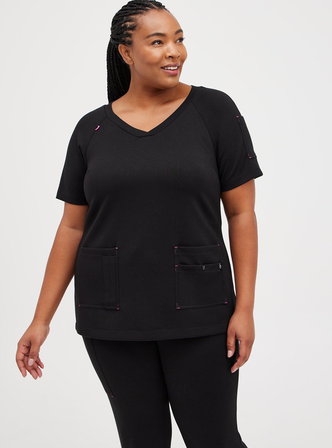 Plus Size - Torrid Strong Classic Fit Cupro V-Neck Scrub Top - Torrid