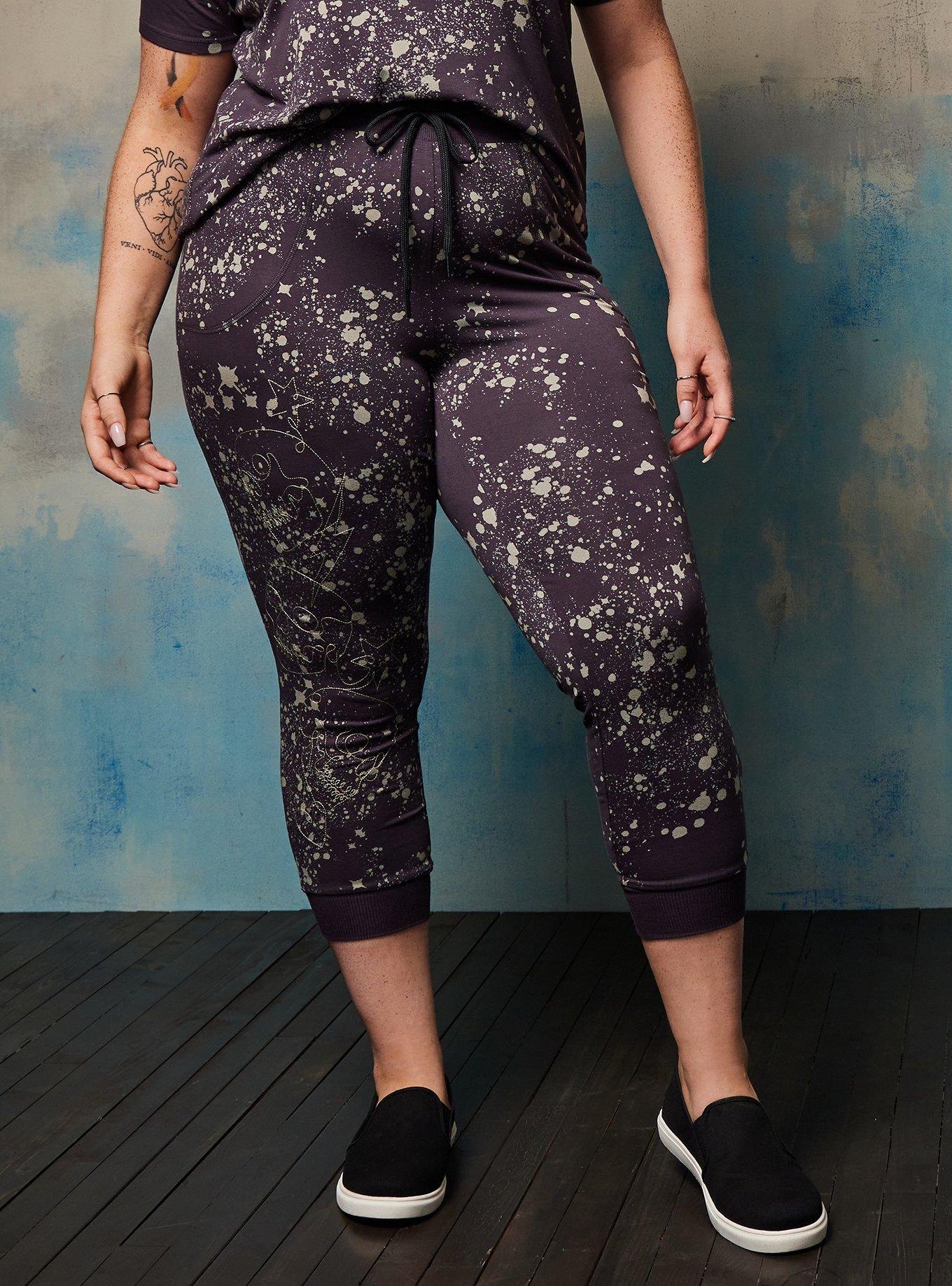Plus Size - Jogger - Super Soft LoveSick Skulls Splatter Grey - Torrid