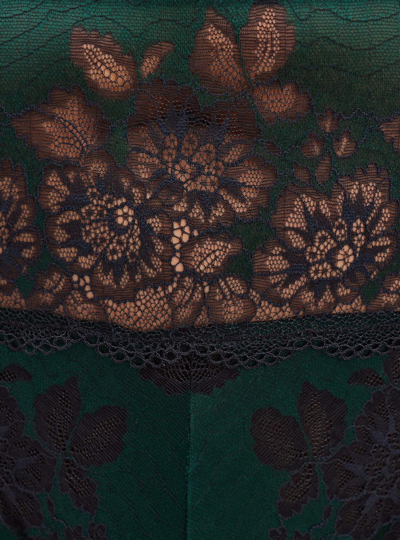 Plus Size - Two Tone Lace High-Rise Thong Panty - Torrid