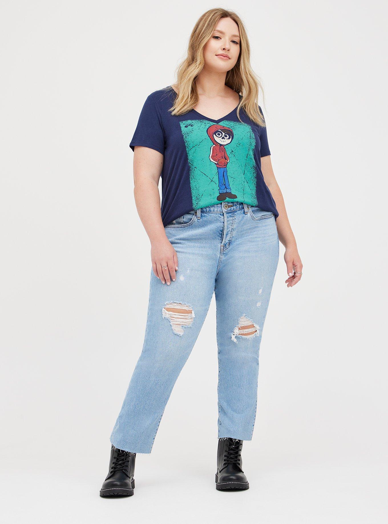 Plus Size - Disney Coco Girlfriend Top - Miguel Card Blue - Torrid