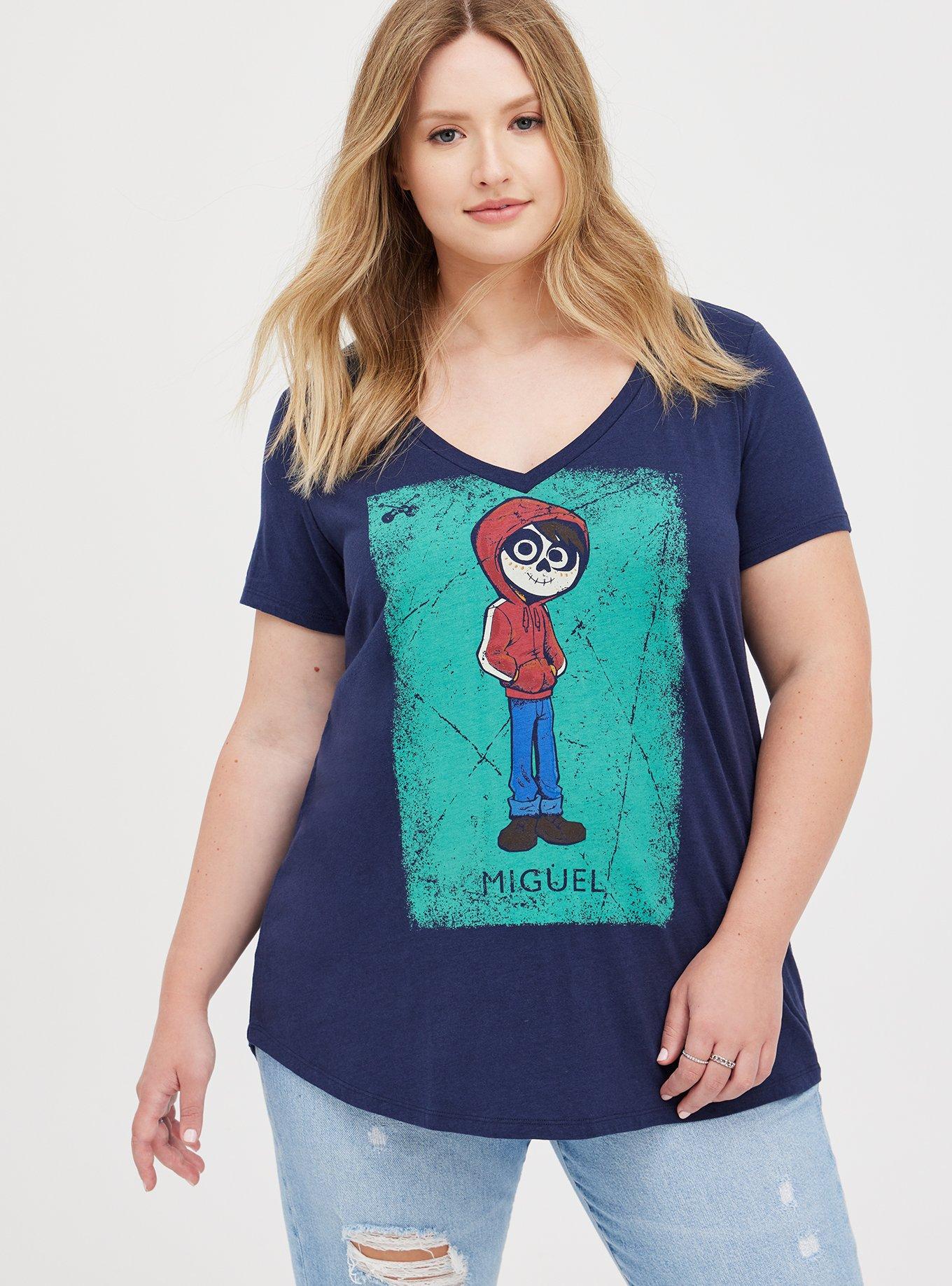 Plus Size - Disney Coco Girlfriend Top - Miguel Card Blue - Torrid