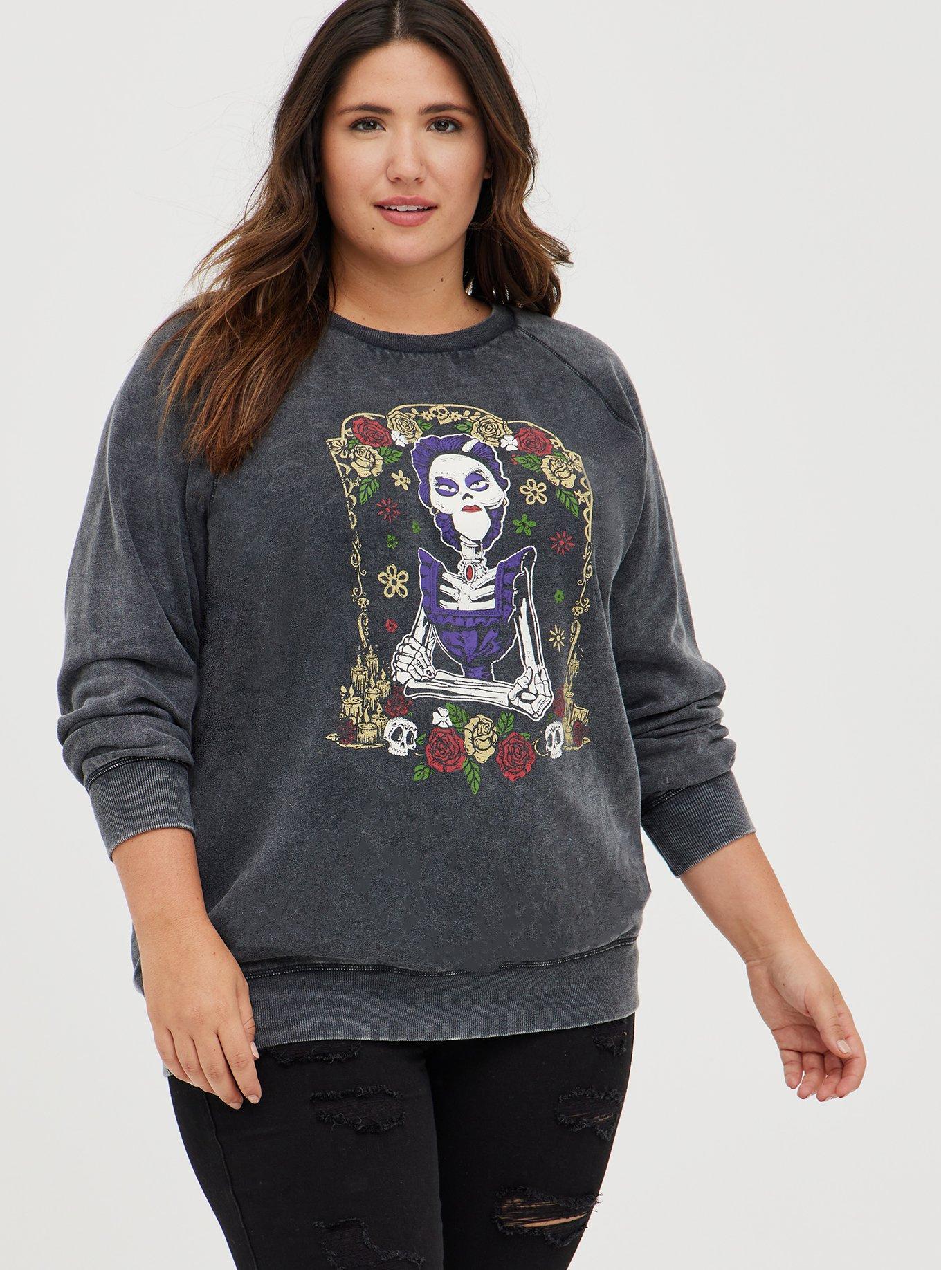 Plus Size - Disney Coco Sweatshirt - Mama Shrine Mineral Wash Black ...