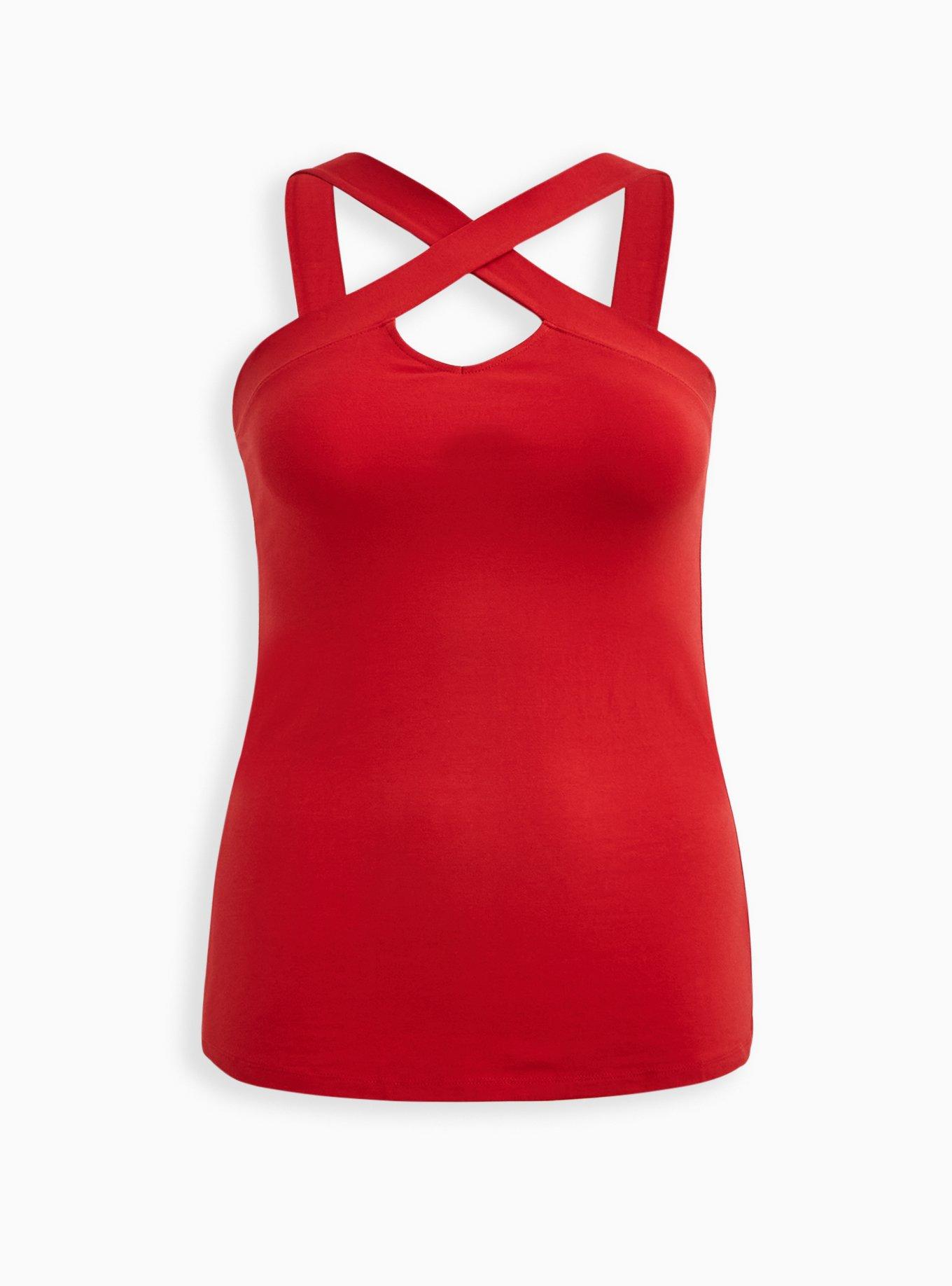 Plus Size - Foxy High Neck Criss Cross Halter Top - Torrid