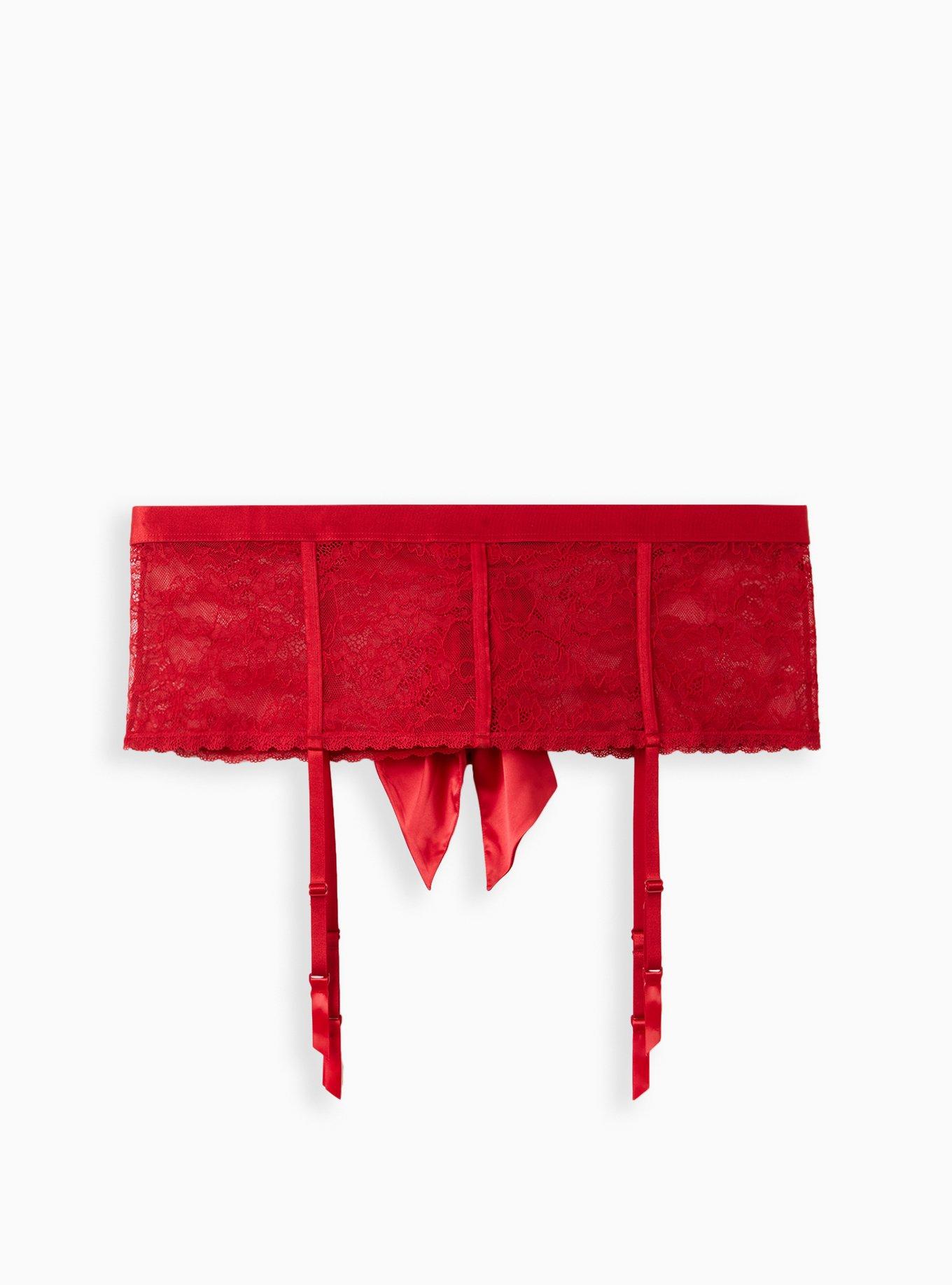 Plus Size - Red Lace Bow Garter Skirt - Torrid