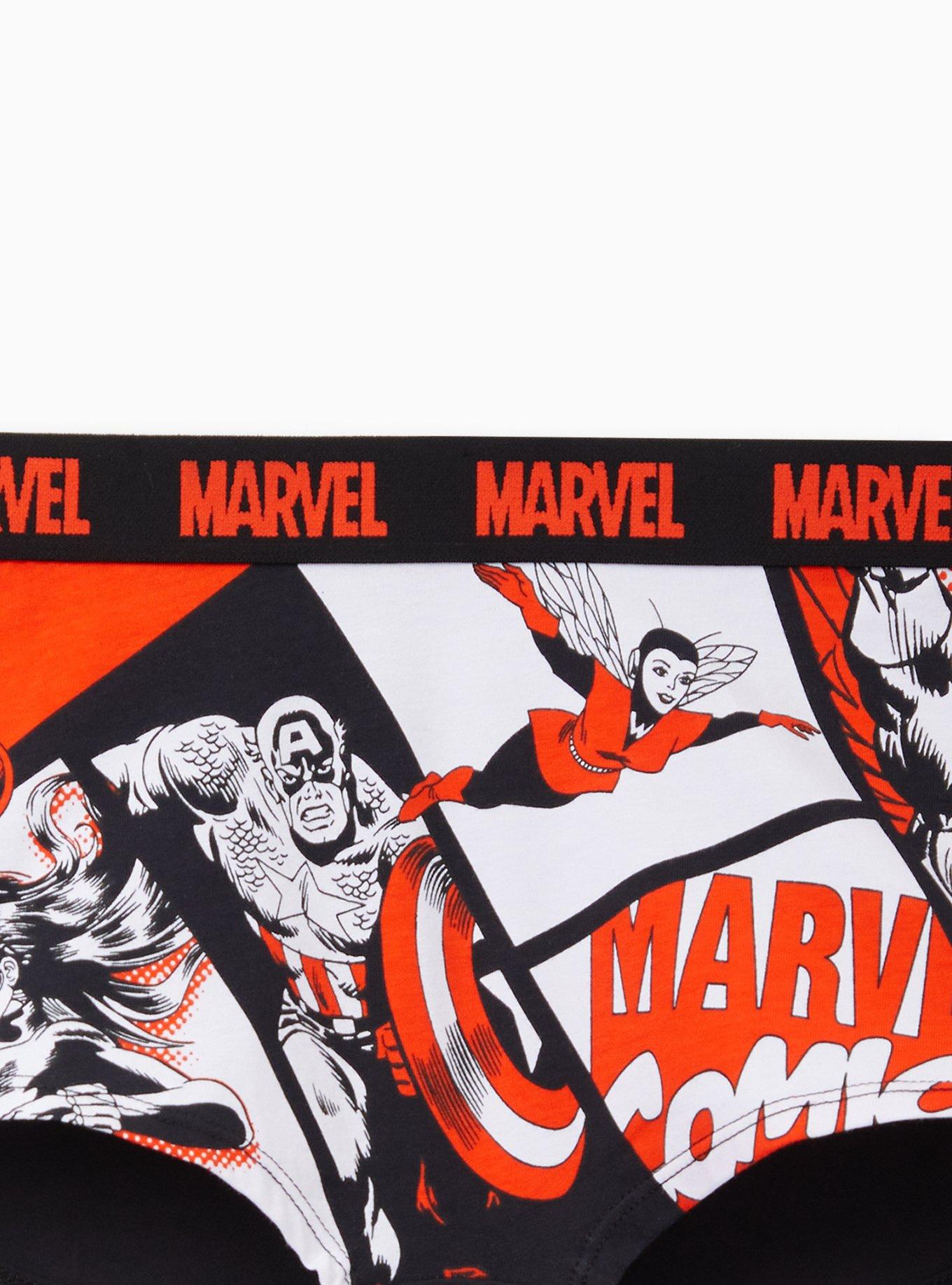 Plus Size - Marvel Comics Boyshort Panty - Cotton The Avengers Red - Torrid