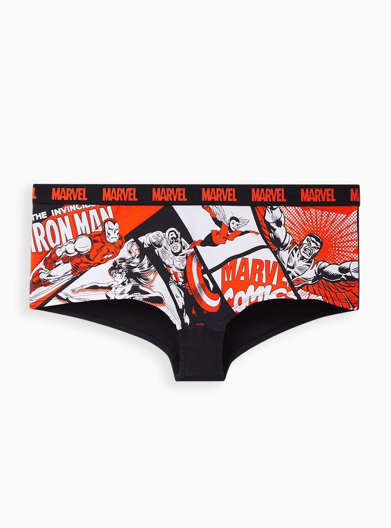Plus Size - Marvel Comics Boyshort Panty - Cotton The Avengers Red - Torrid