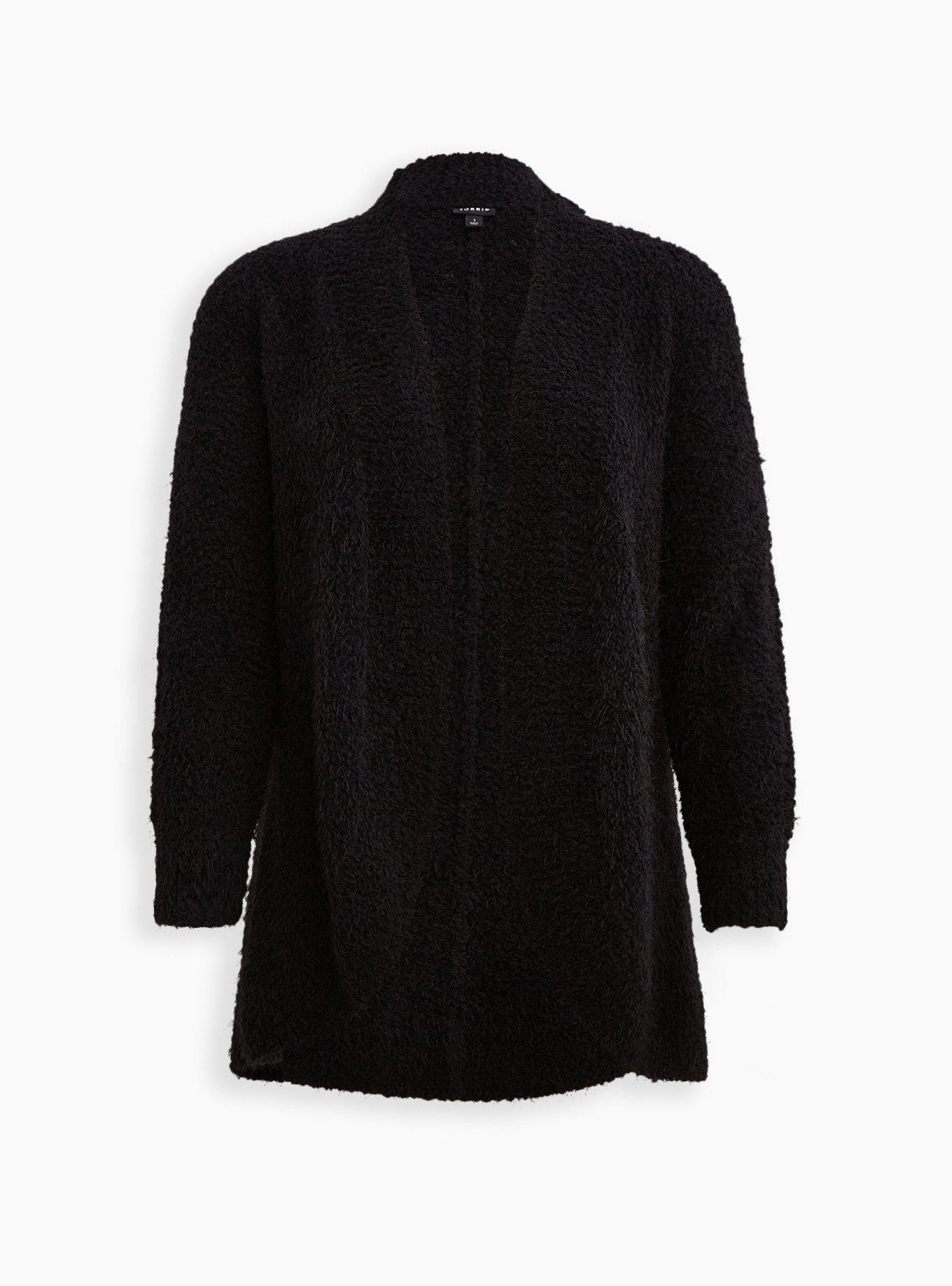 Plus Size - Cocoon Kimono - Popcorn Black - Torrid