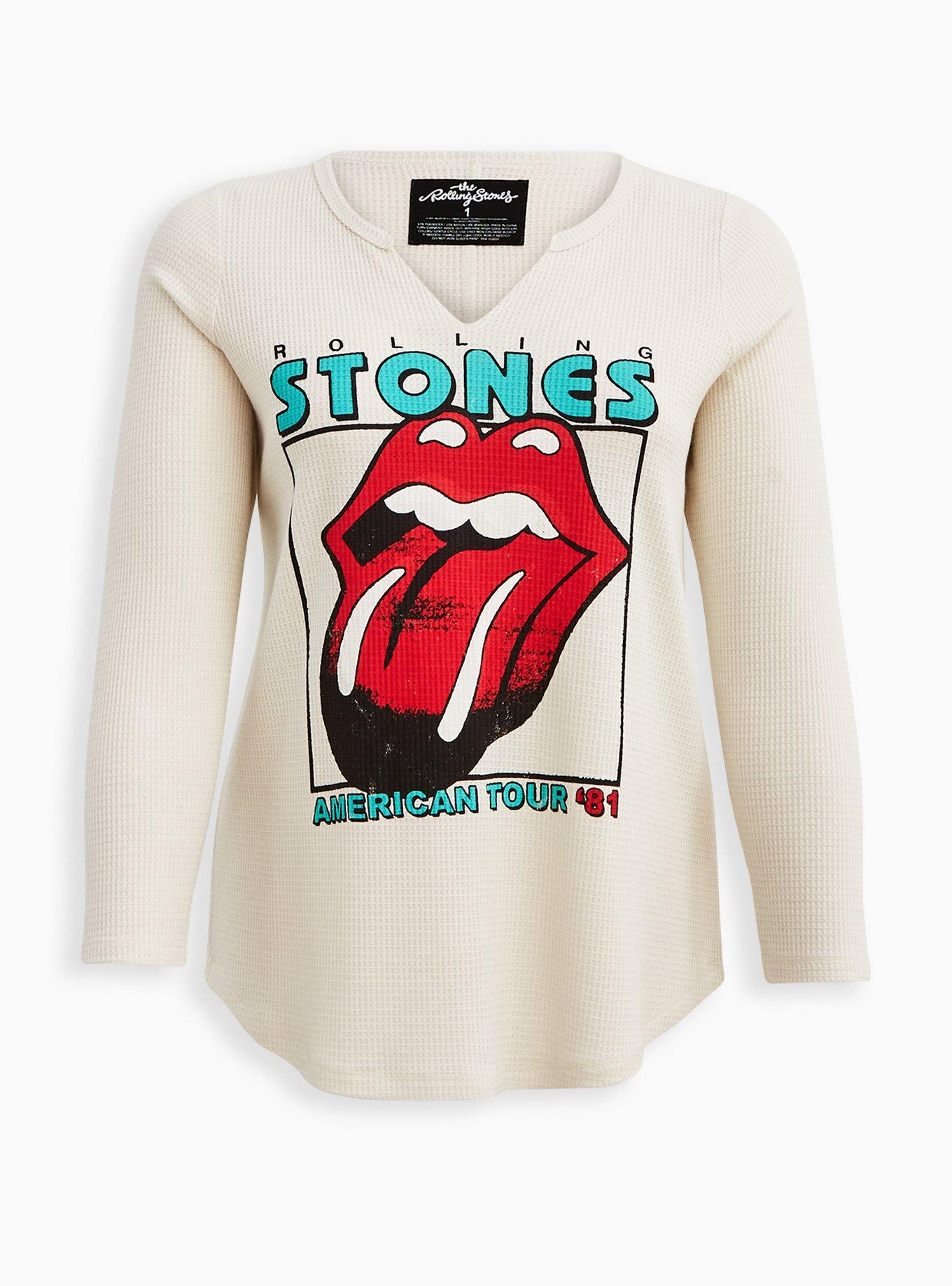 Plus Size - Waffle Tee – Rolling Stones White - Torrid