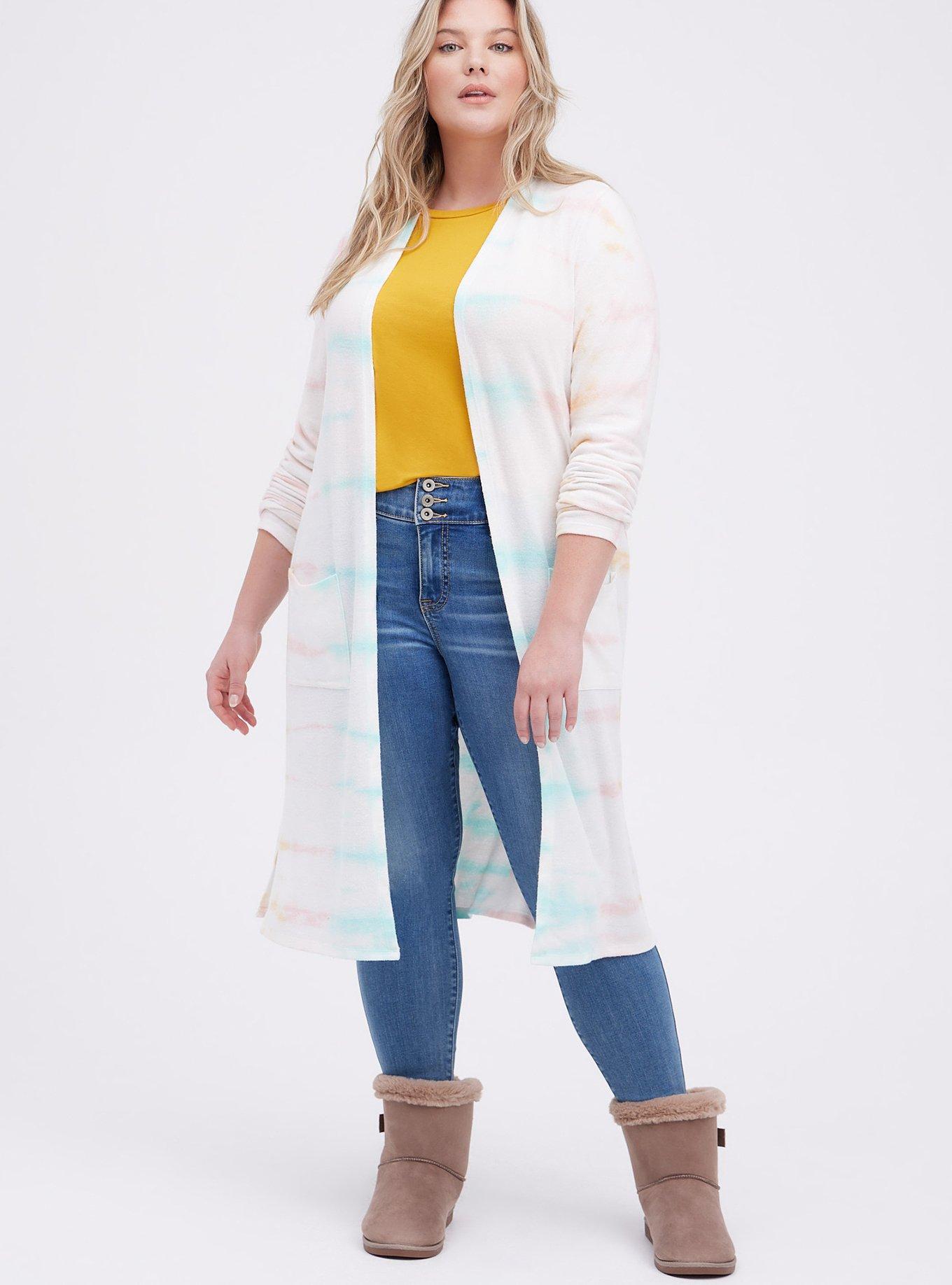 Plus Size - Super Soft Plush Duster Open Front - Torrid