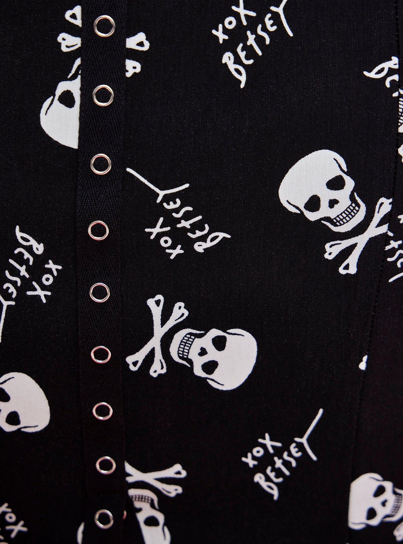 Plus Size - Betsey Johnson High Waist Pencil Skirt - Ponte Skull Black ...