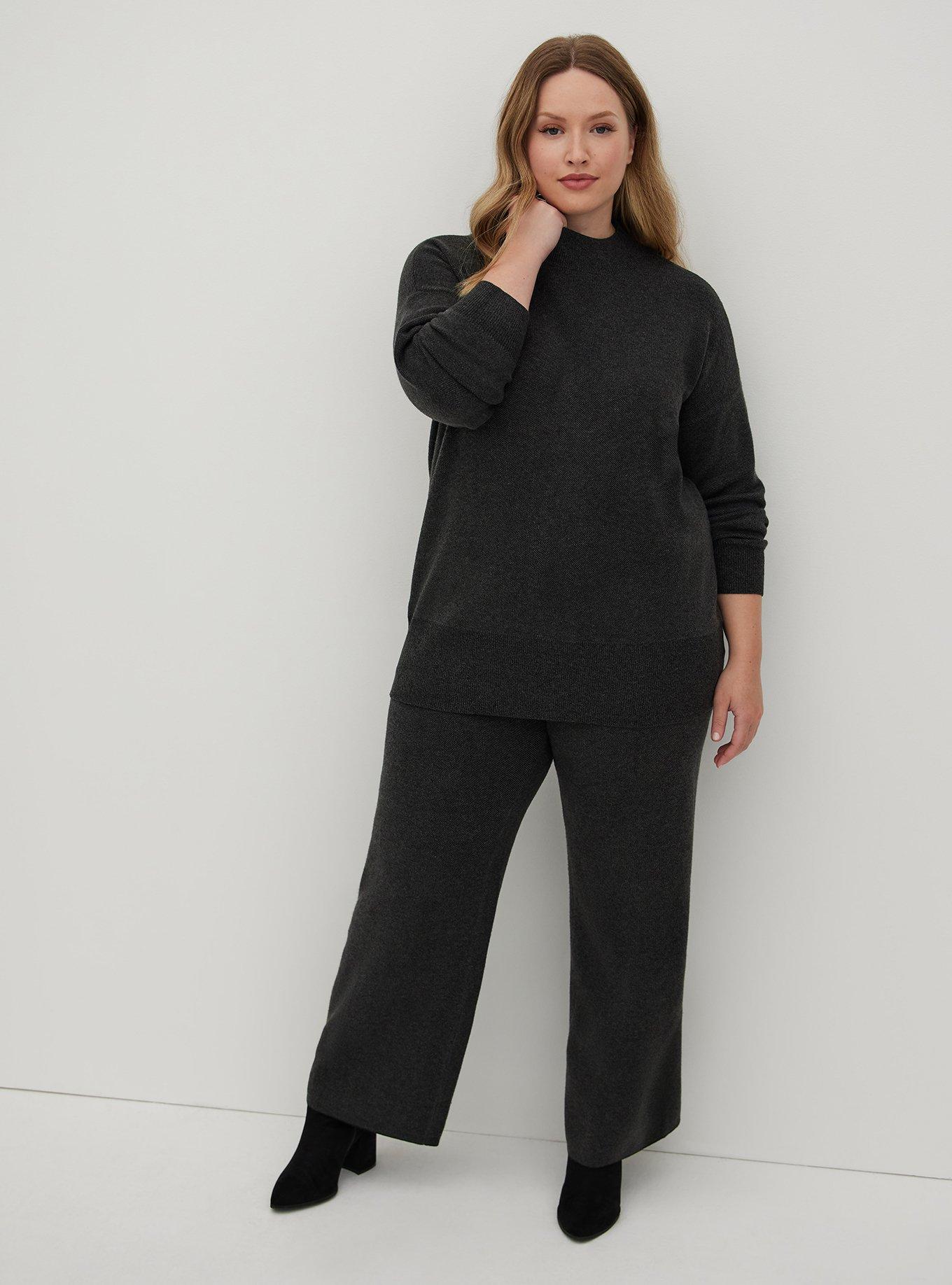 Plus Size - Everyday Plush Pullover Mock Neck Tunic Sweater - Torrid