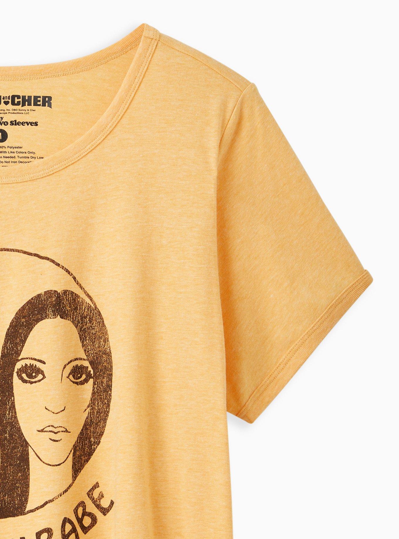 Plus Size - Classic Fit Ringer Tee - Sonny & Cher Gold - Torrid