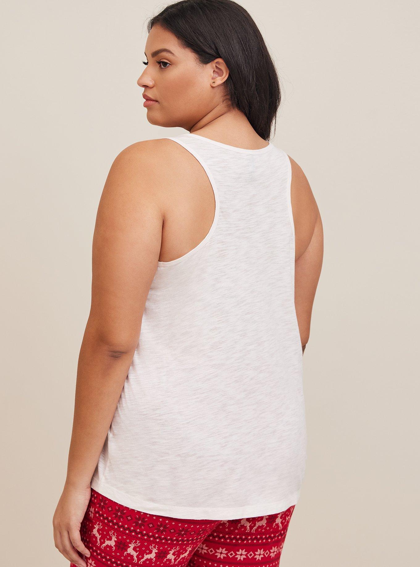 Plus Size - Slub Sleeveless Racerback Sleep Tank - Torrid