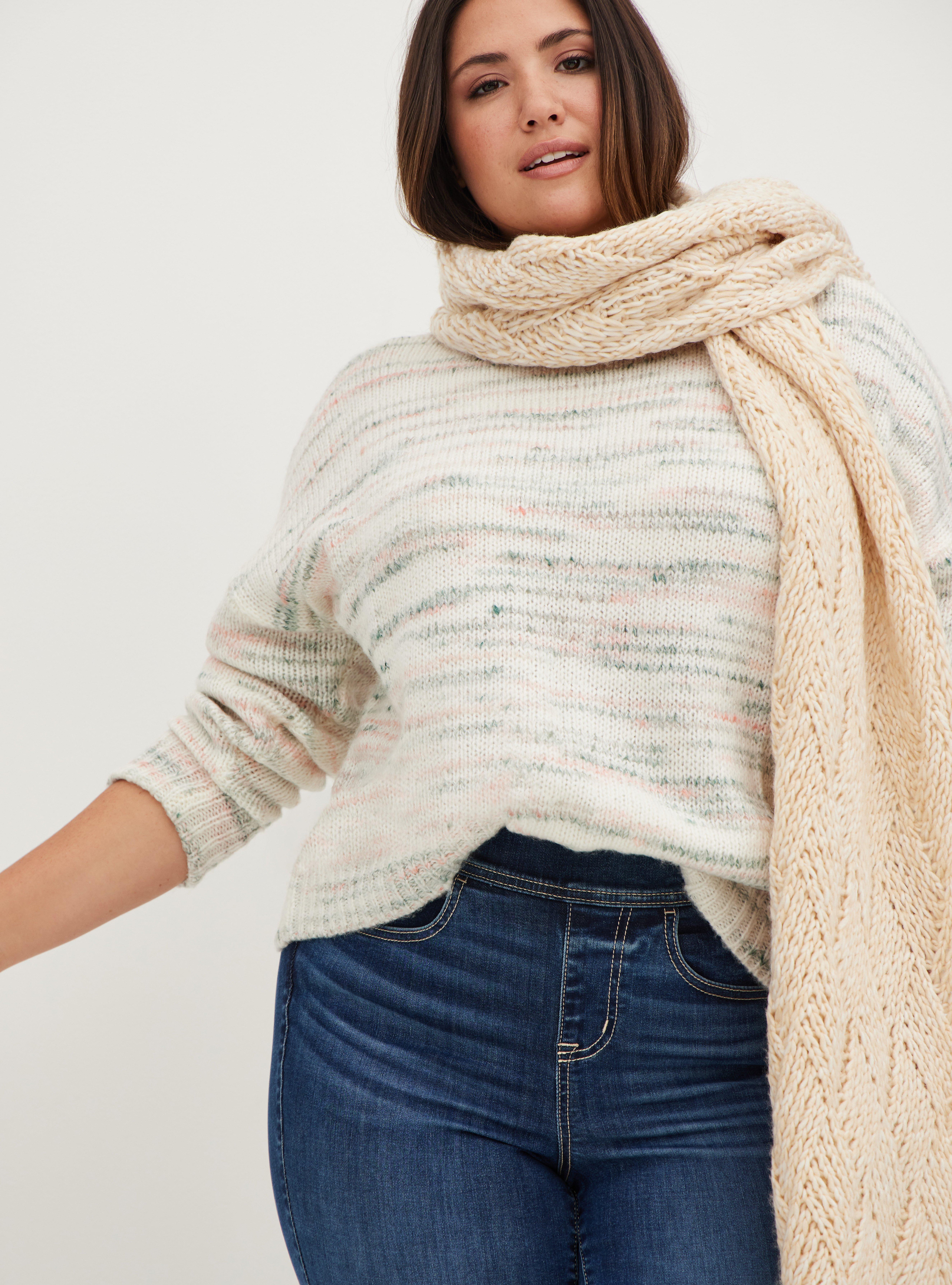 Plus Size - Drop Shoulder Pullover Sweater - Multi - Torrid