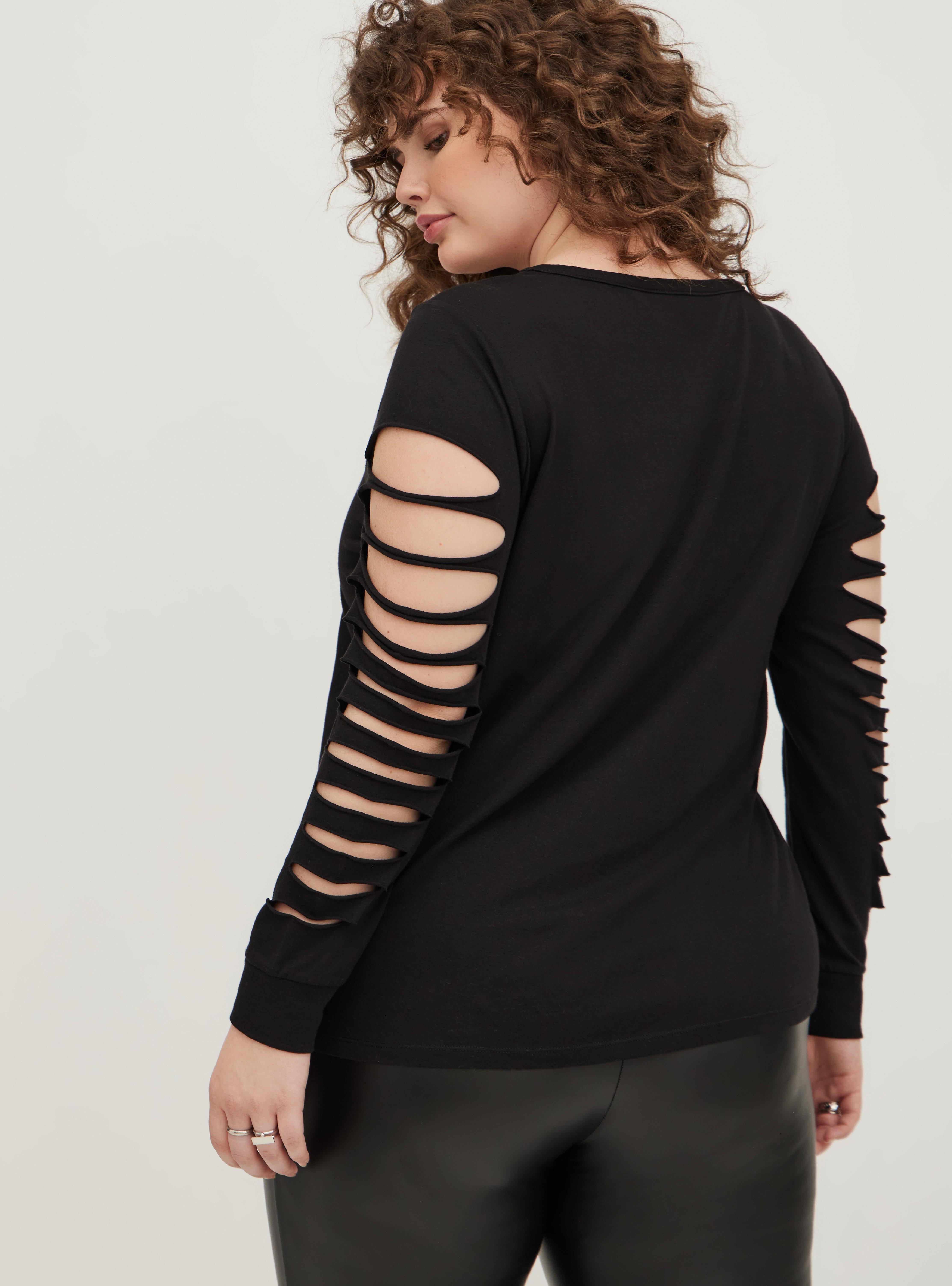 Plus Size - Lovesick Slasher Tee - Signature Jersey Don't Tell Me Black ...