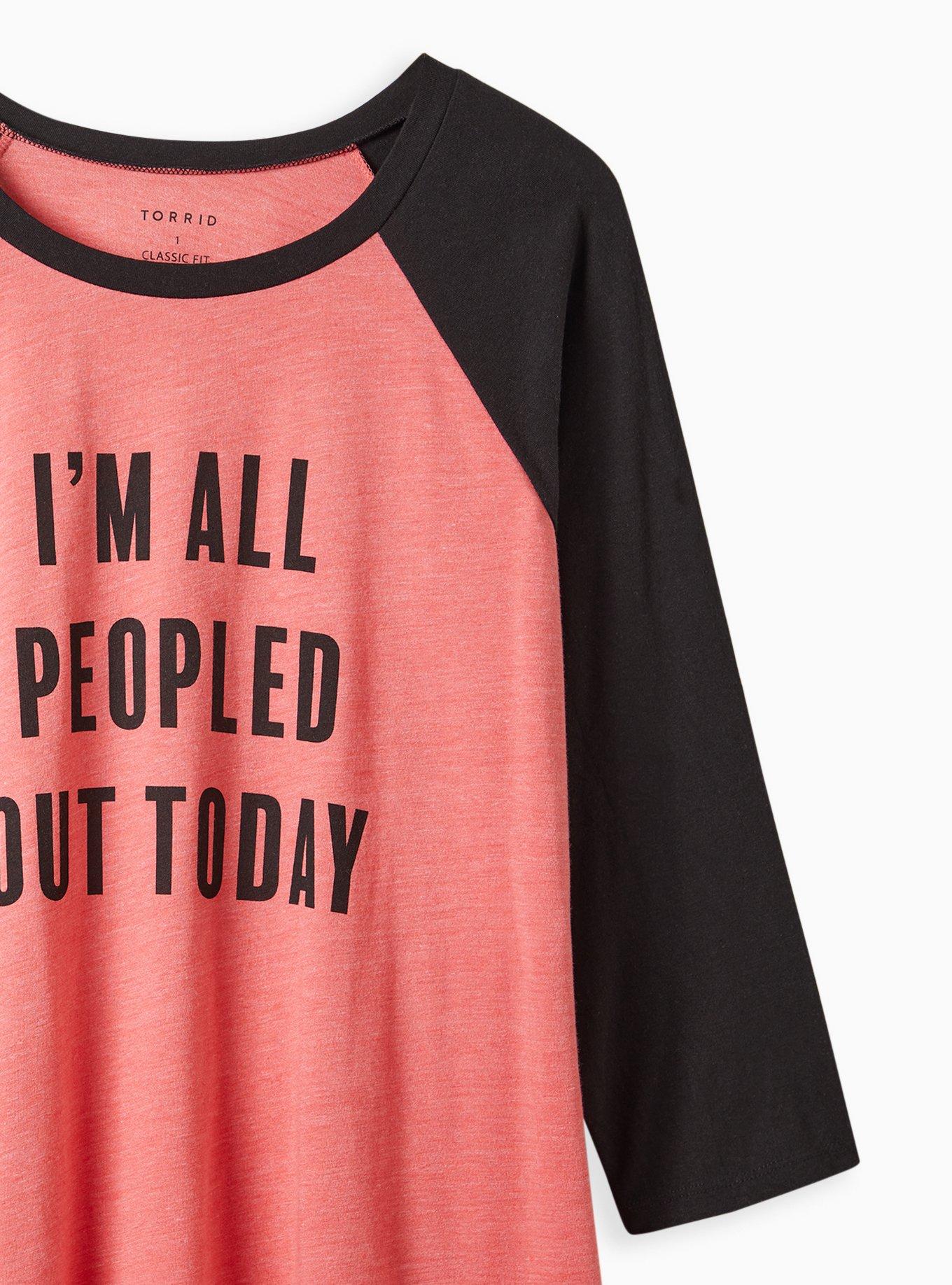 Plus Size - Classic Raglan Tee - Triblend Jersey Peopled Out Red - Torrid