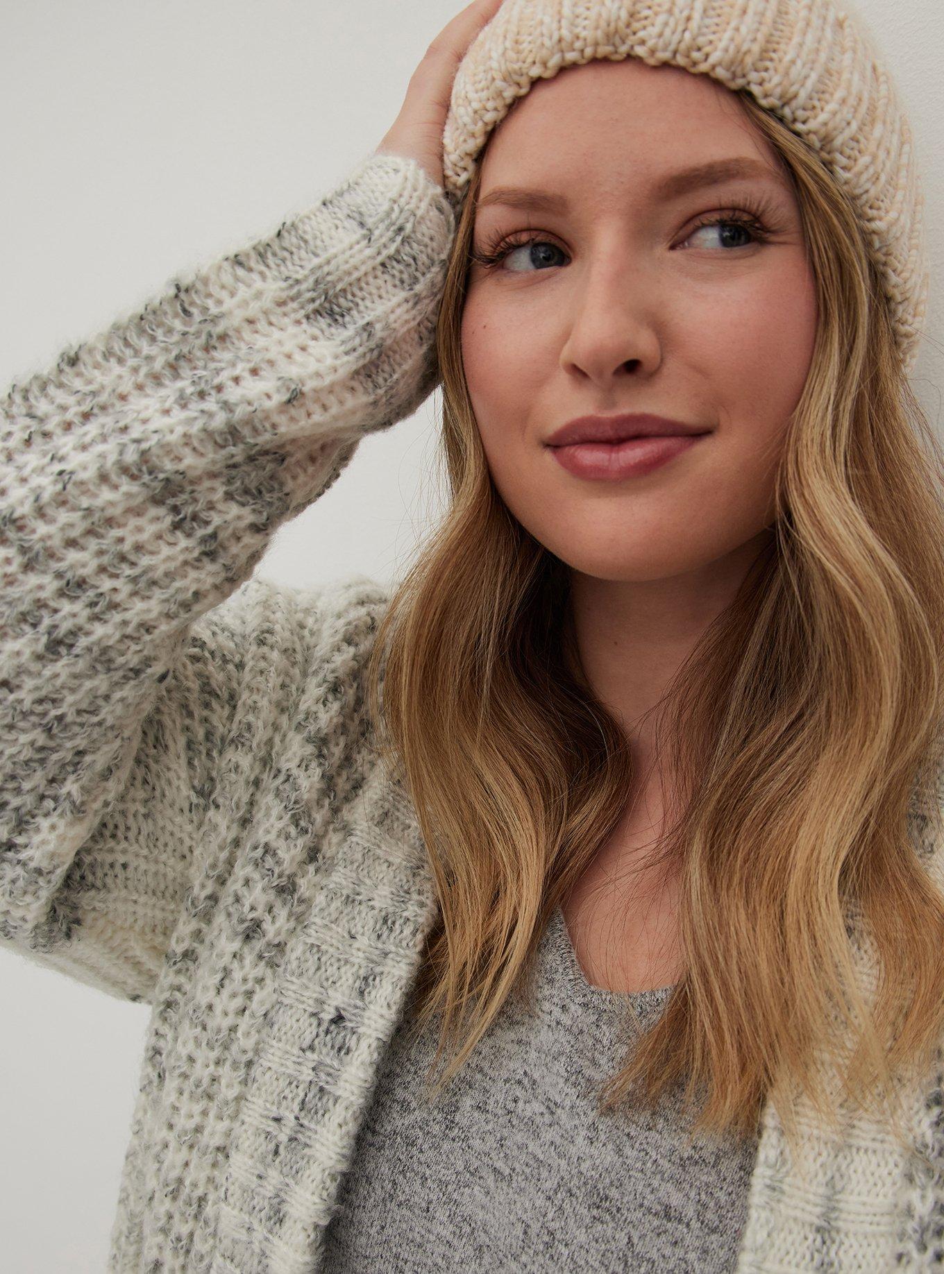 Plus Size - Cocoon Cardigan - Grey - Torrid