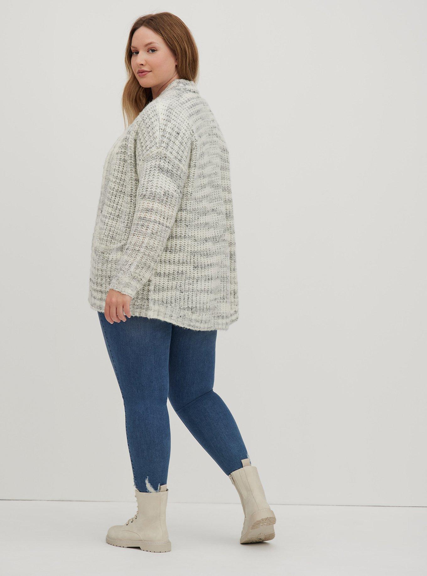 Plus Size - Cocoon Cardigan - Grey - Torrid