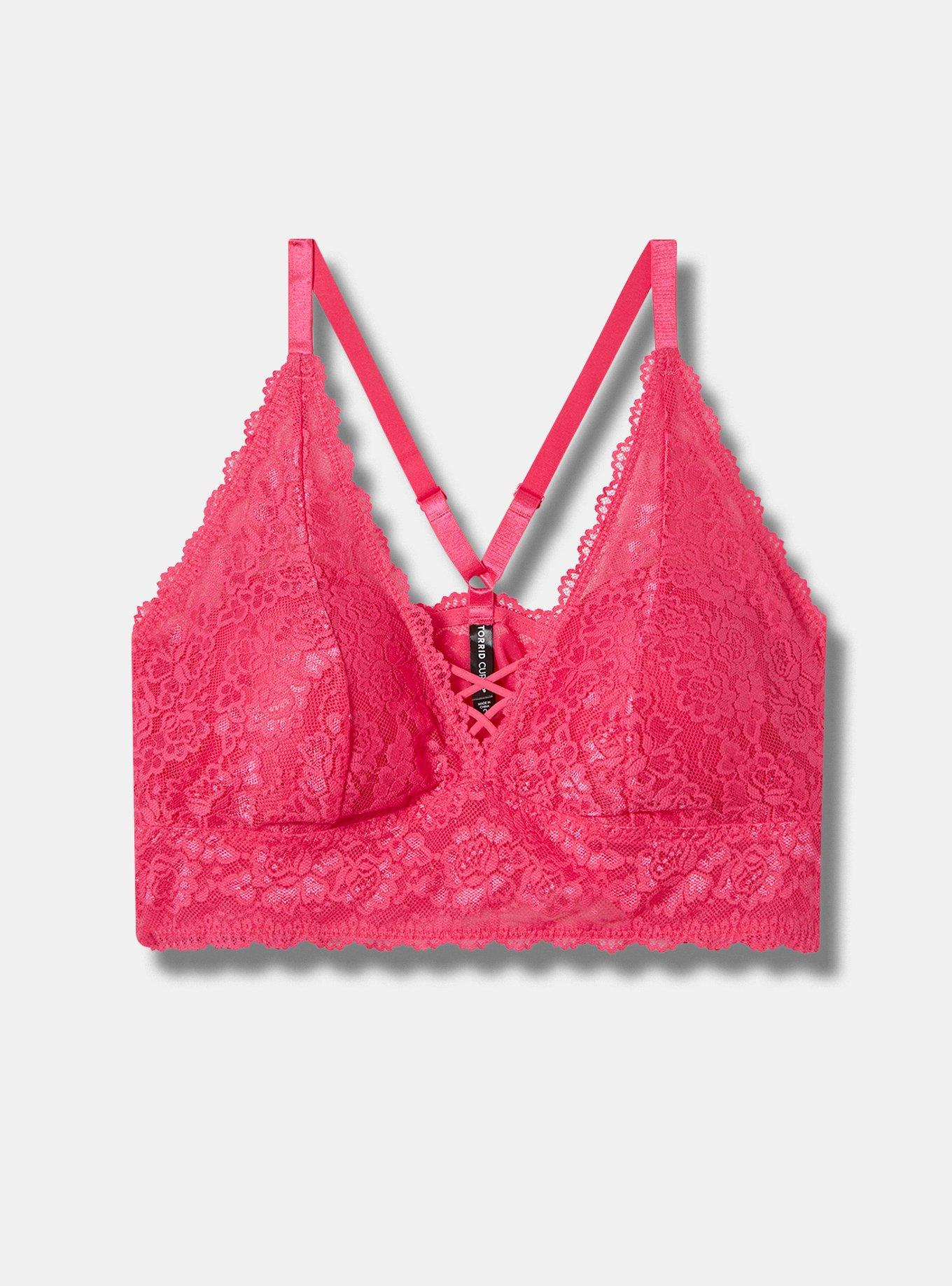 Plus Size - Lightly Lined Lace Xo Front Bralette - Torrid