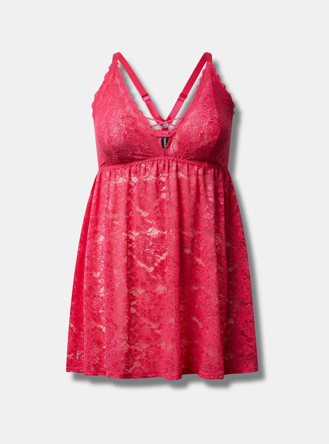 Plus Size - Simply Lace Xo Front Babydoll - Torrid