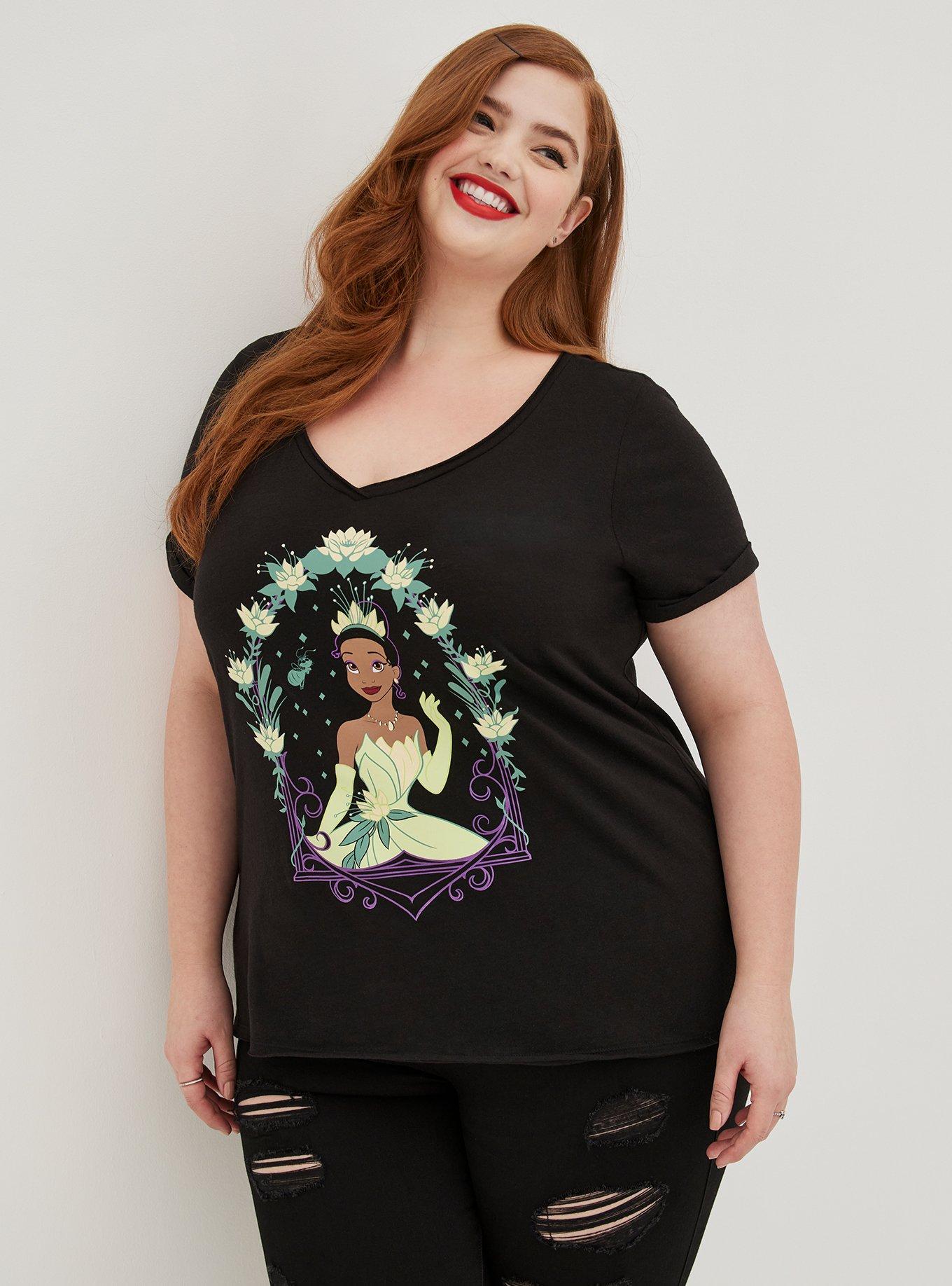Plus Size - Roll Cuff Top - Disney Princess & The Frog Tiana - Torrid