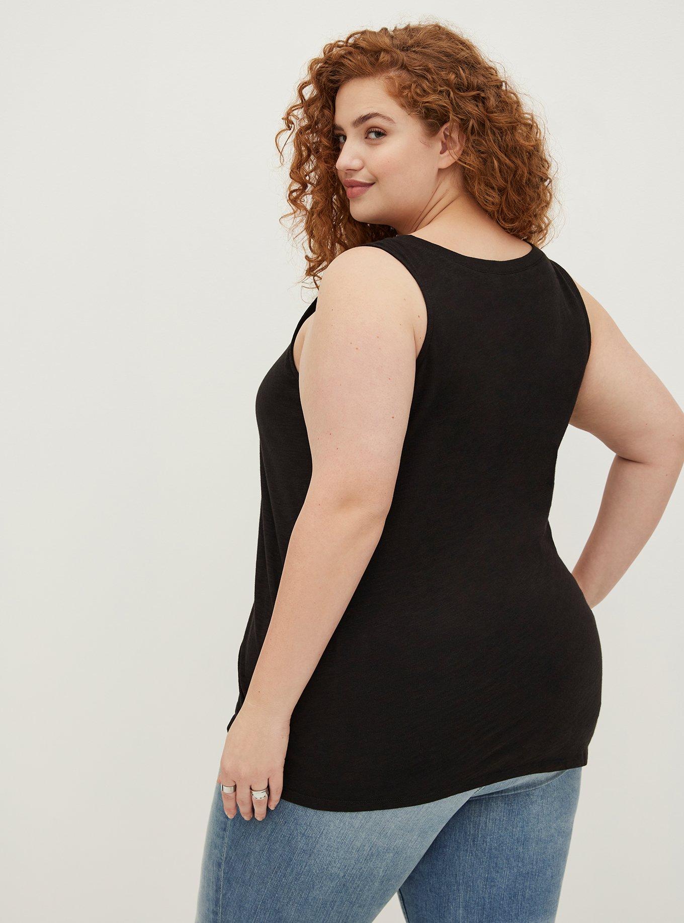 Plus Size - Disney The Little Mermaid Split Neck Tank - Ursula Poor ...