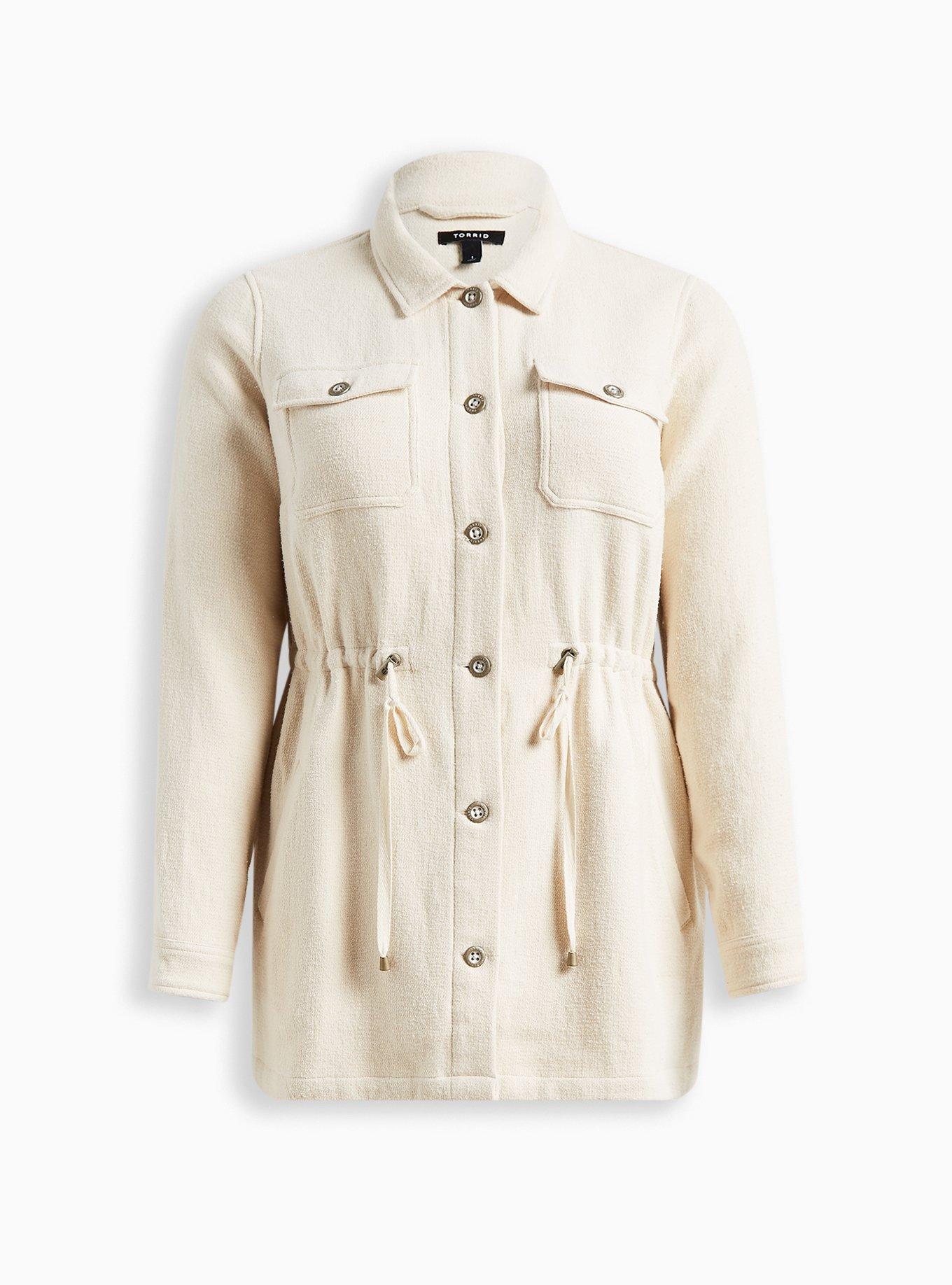 Plus Size - Brushed Cotton Shacket - Torrid