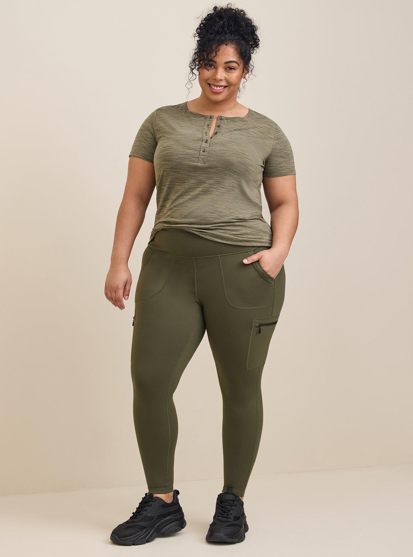 Plus Size - Happy Camper Performance Core Full Length Active Legging ...