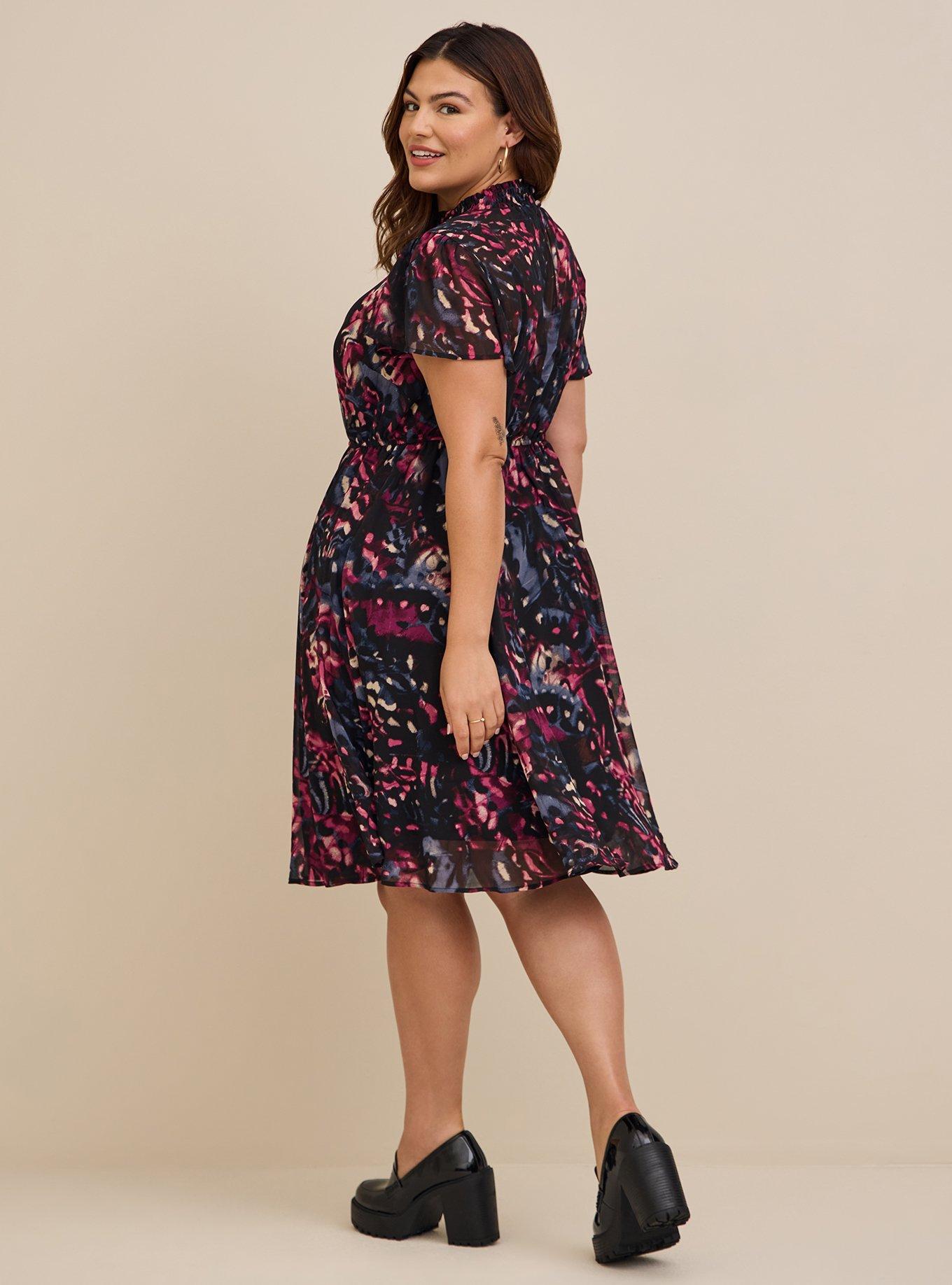 Plus Size - Mini Chiffon Smocked Dress - Torrid