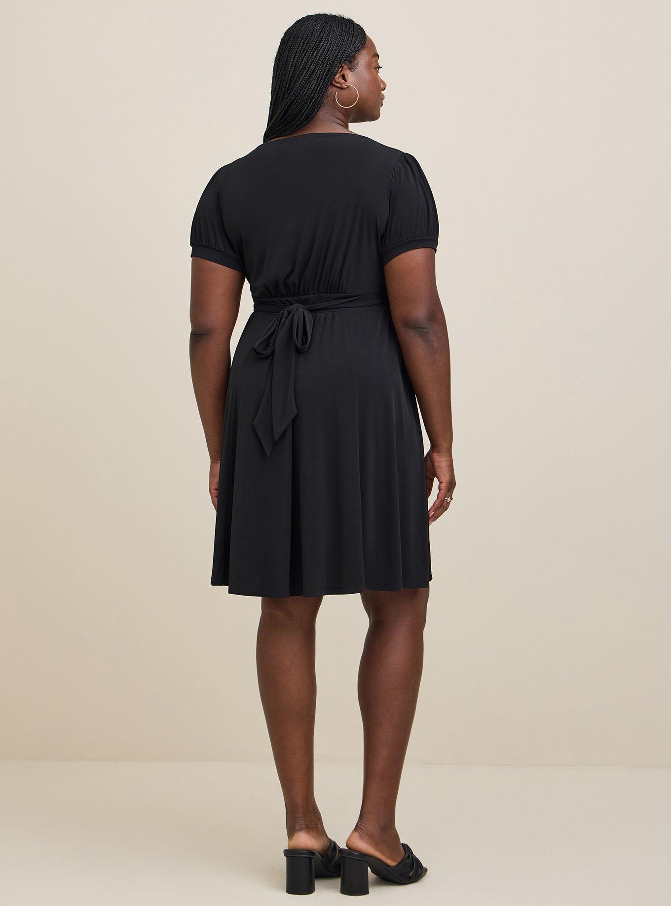 Plus Size - Mini Studio Knit Surplice Dress - Torrid