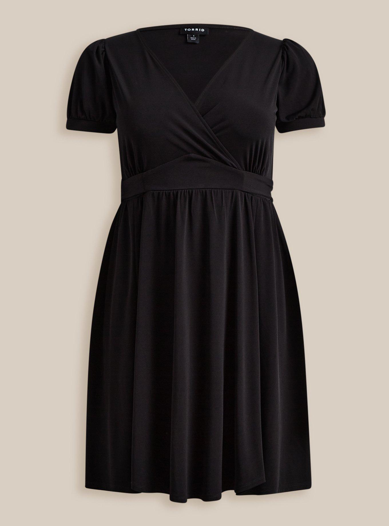 Plus Size - Mini Studio Knit Surplice Dress - Torrid