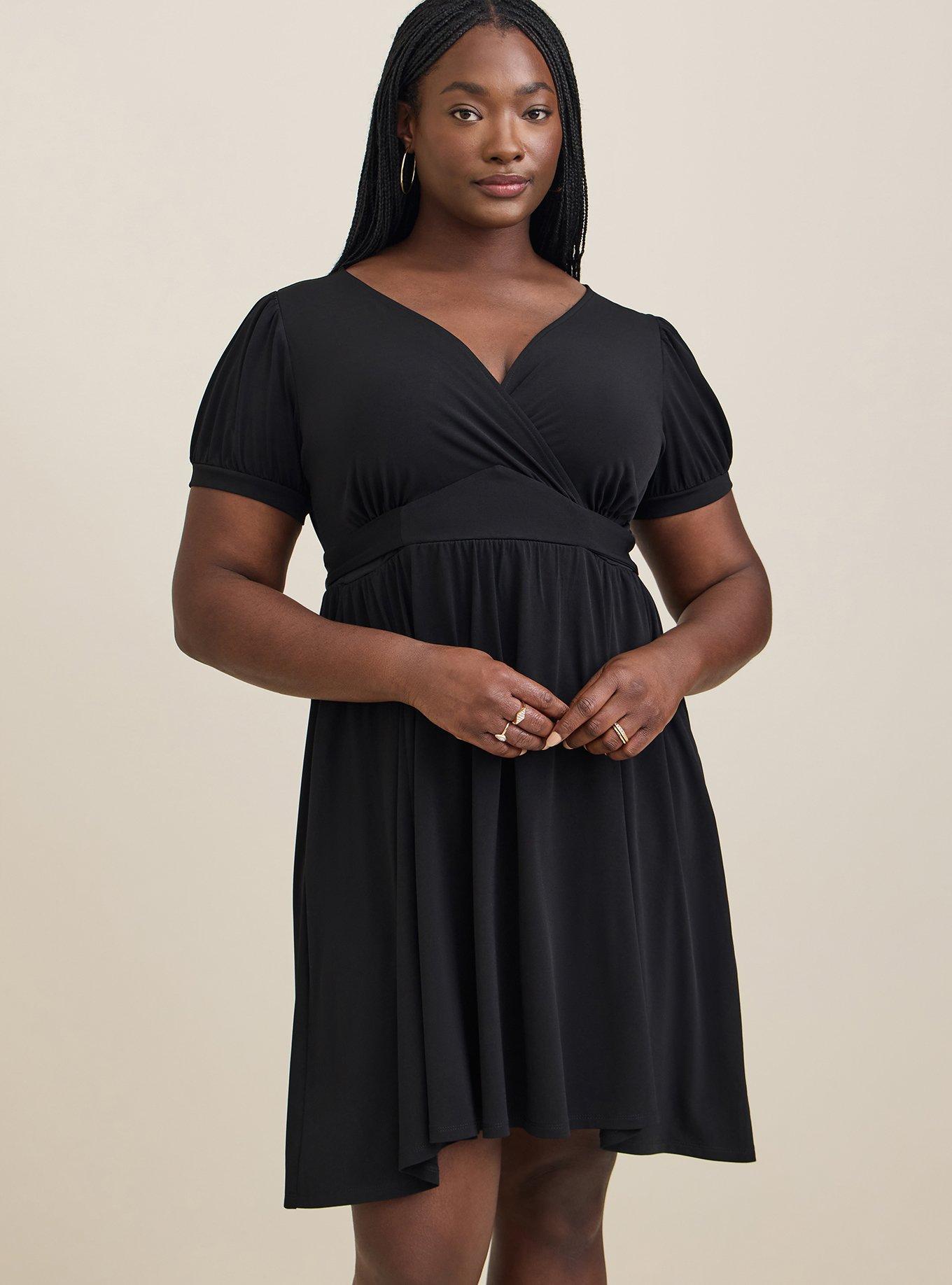 Plus Size - Mini Studio Knit Surplice Dress - Torrid
