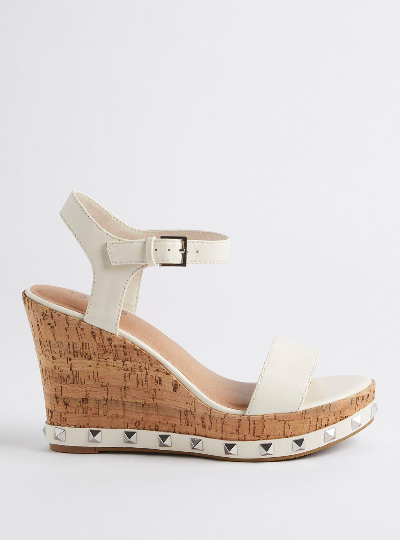 Plus Size - Studded Platform Cork Wedge (WW) - Torrid