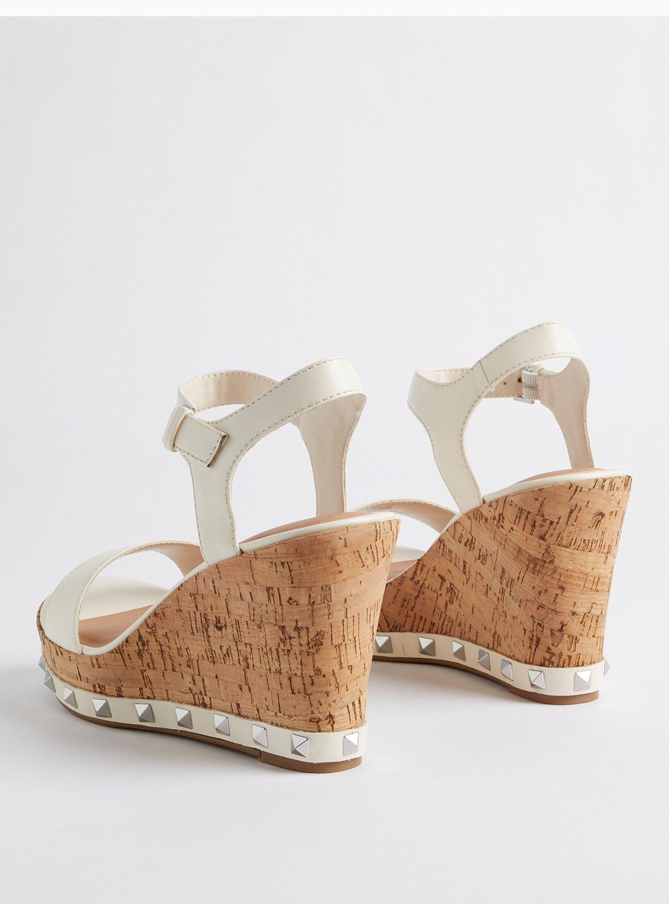 Plus Size - Studded Platform Cork Wedge (WW) - Torrid