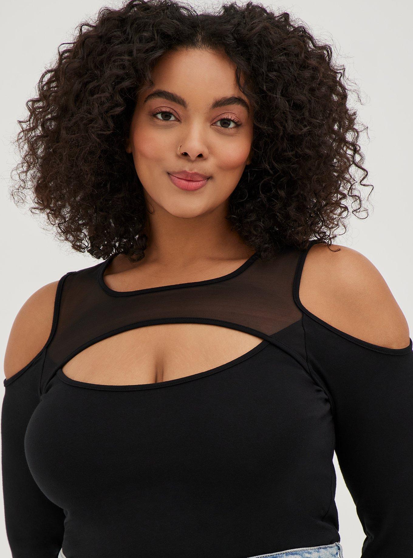 Plus Size - Cutout Top - Foxy Black - Torrid
