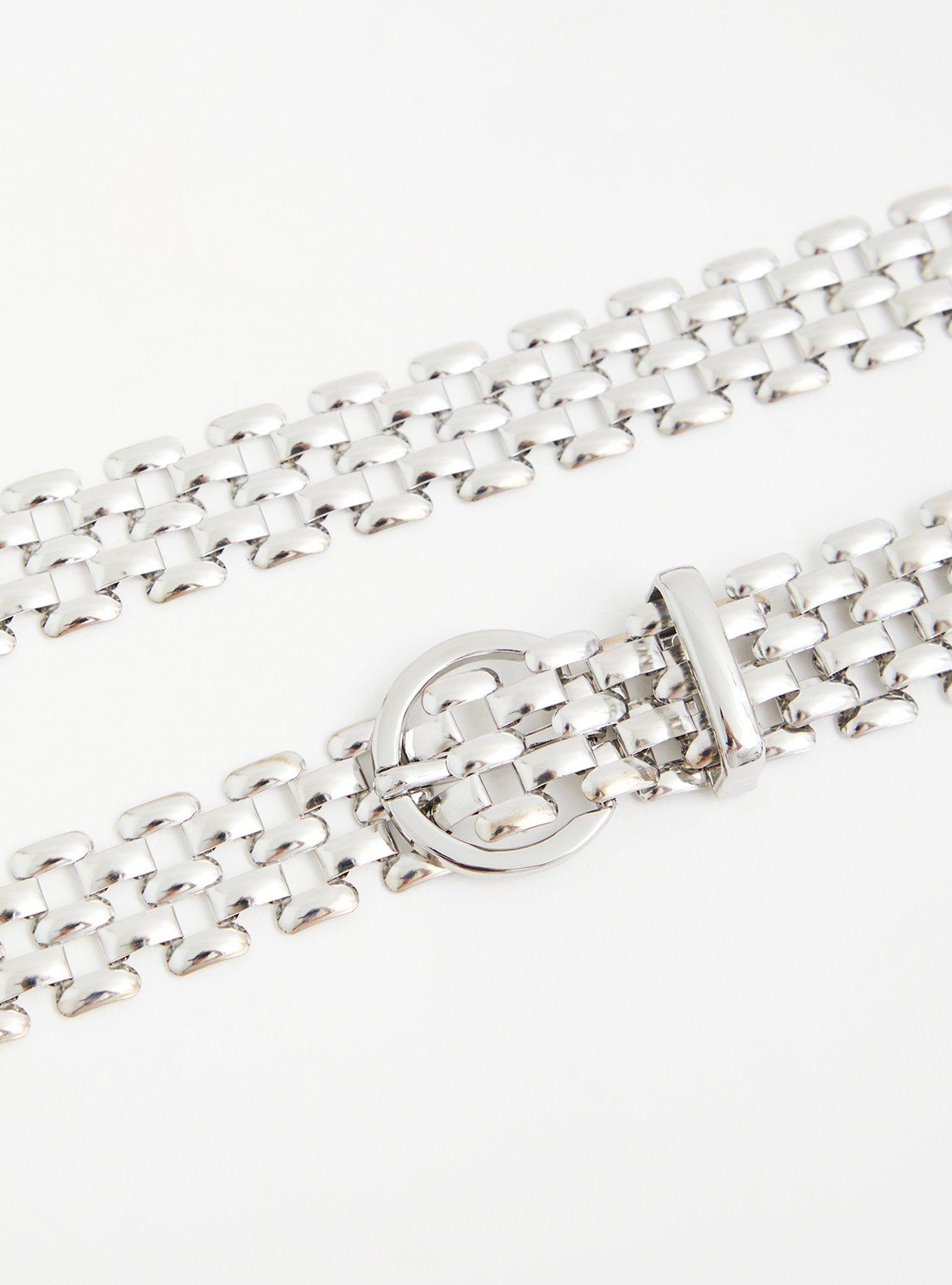 Plus Size - Metal Link Belt - Silver Tone - Torrid
