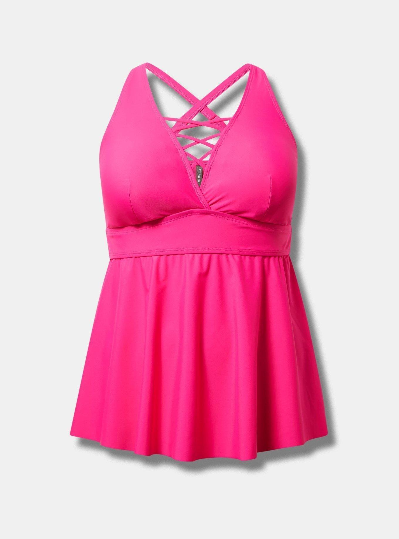 Plus Size - Wireless XO Triangle Tankini - Torrid
