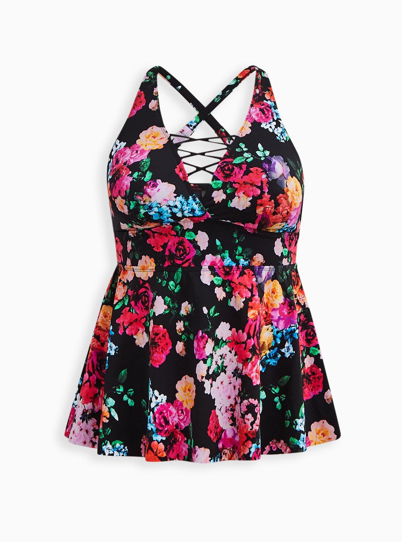 Plus Size - Wireless XO Triangle Tankini - Torrid