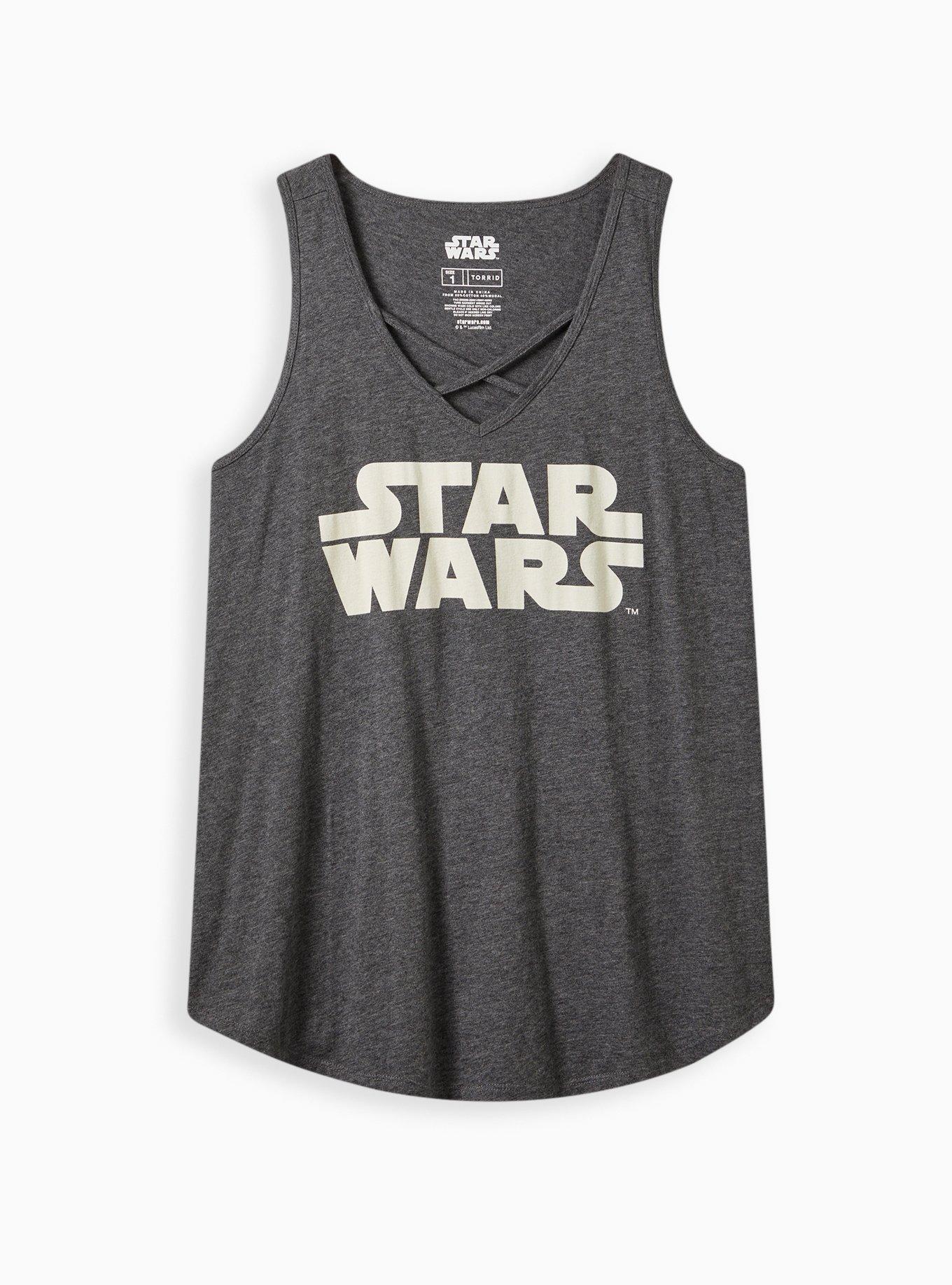 Plus Size - Star Wars Fashion Tank - Heritage Slub Dark Grey - Torrid