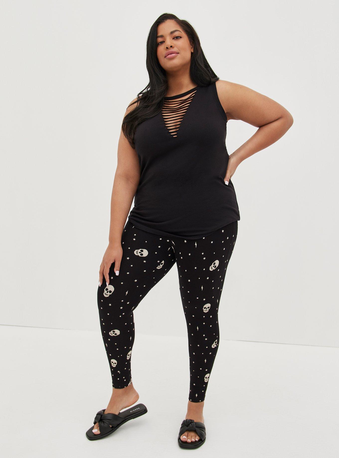 Plus Size - Slasher Tank - Cotton Black - Torrid