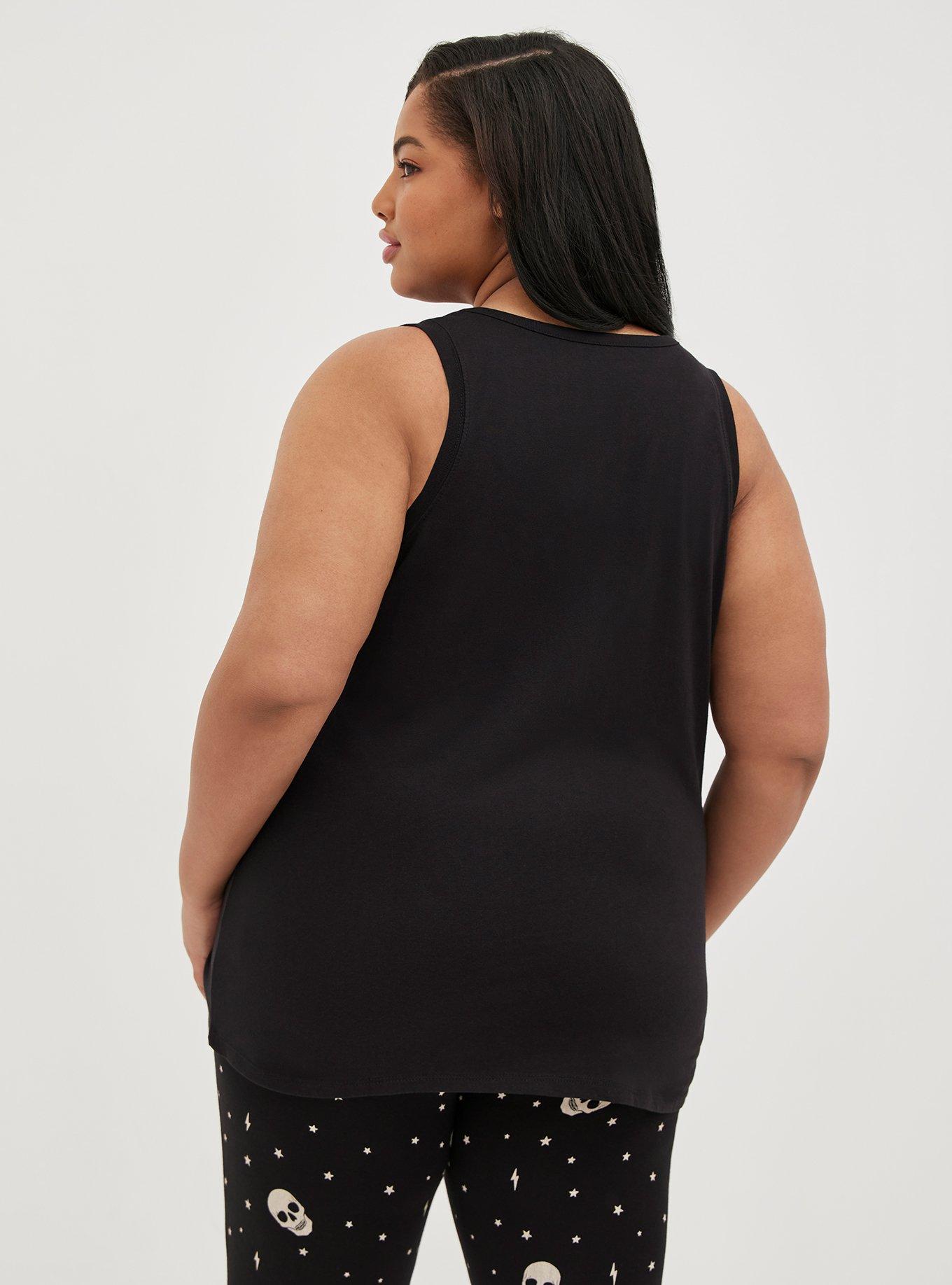 Plus Size - Slasher Tank - Cotton Black - Torrid