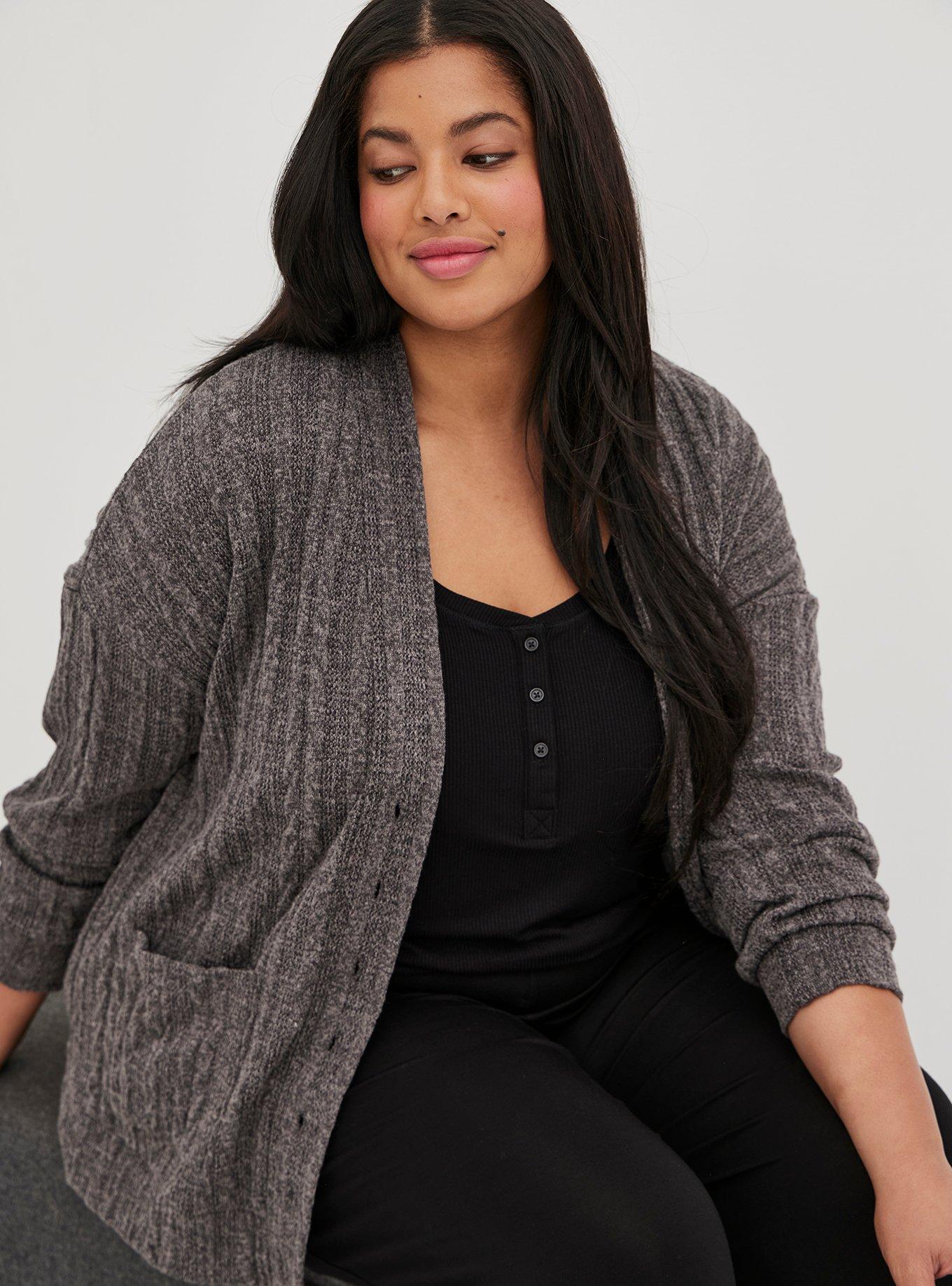 Plus Size - Sweater Cable Lounge Cardigan - Torrid