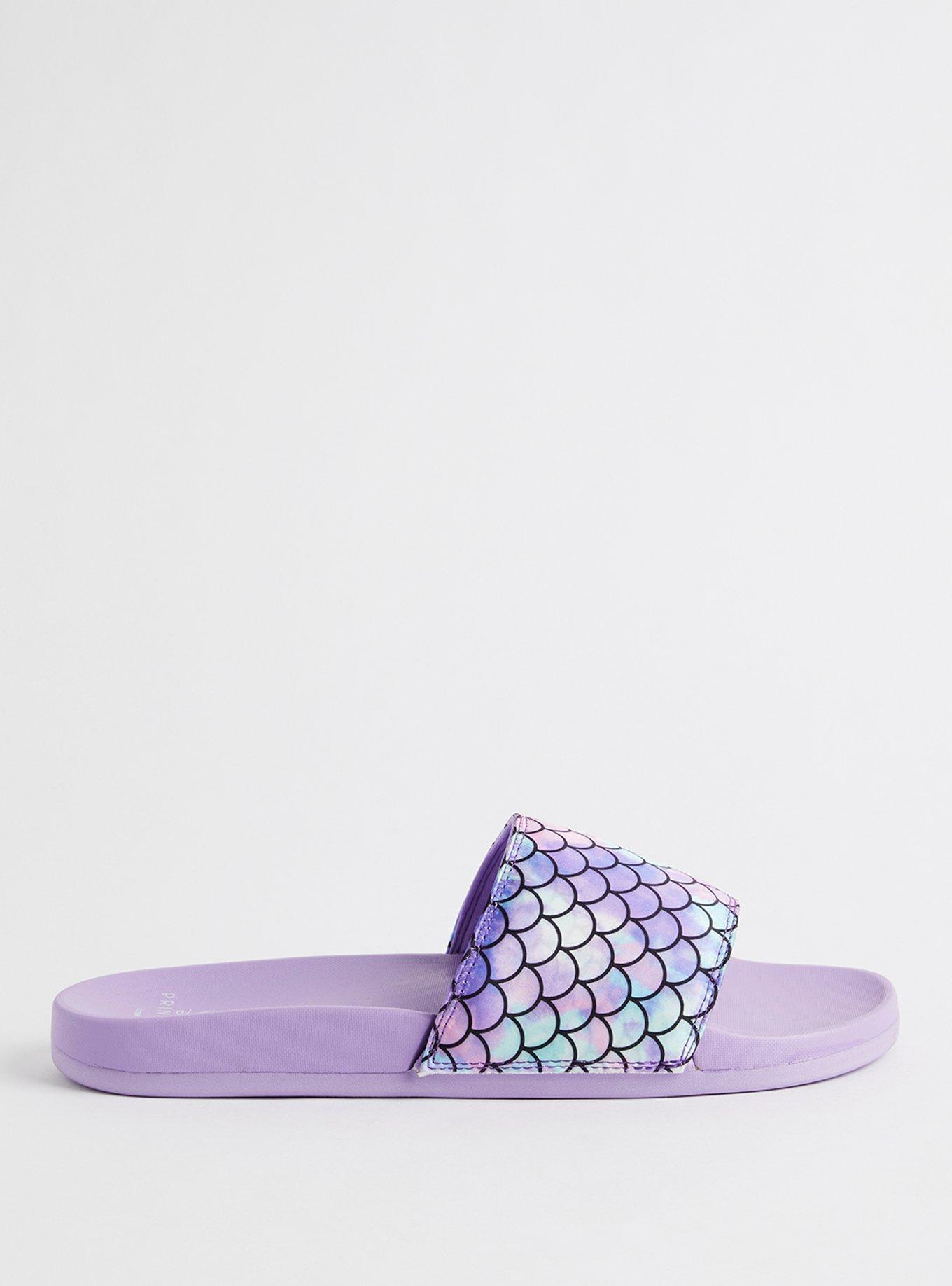 Plus Size - Disney The Little Mermaid Slides - Ariel Purple (WW) - Torrid
