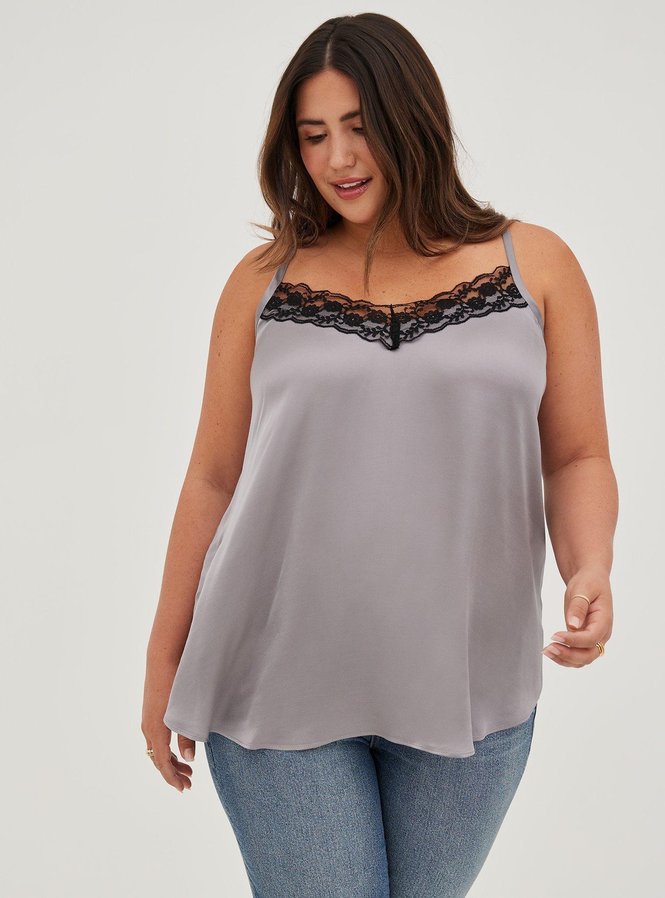 Plus Size - Swing Cami - Satin Grey - Torrid