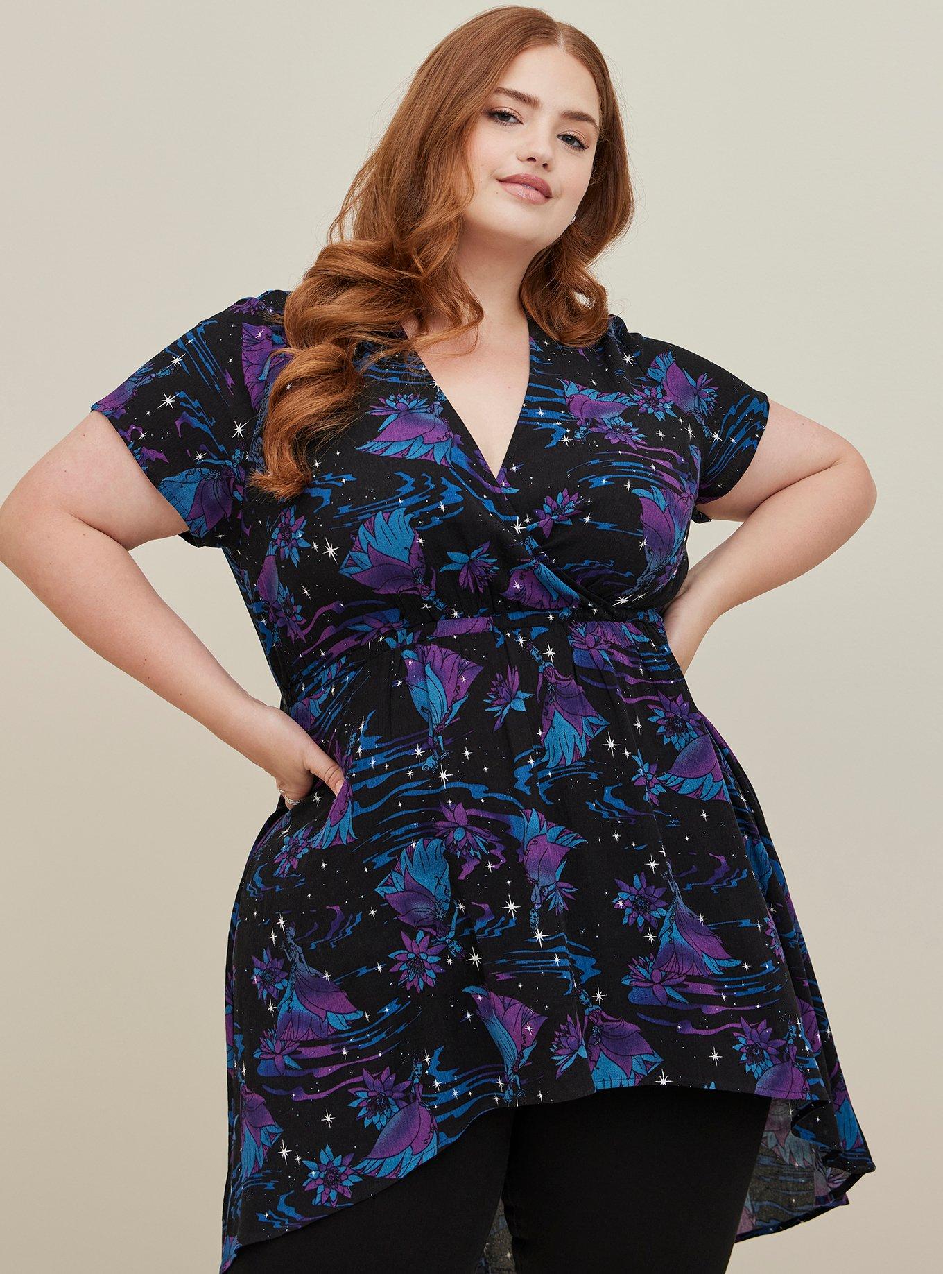 Plus Size - Disney Princess and the Frog Surplice Babydoll Top ...