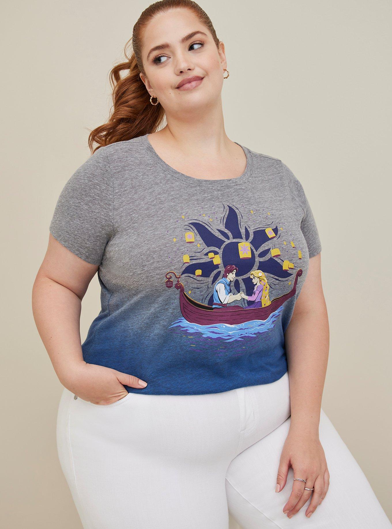 Plus Size - Disney Tangled Top - Triblend Jersey Rapunzel and Flynn Dip ...