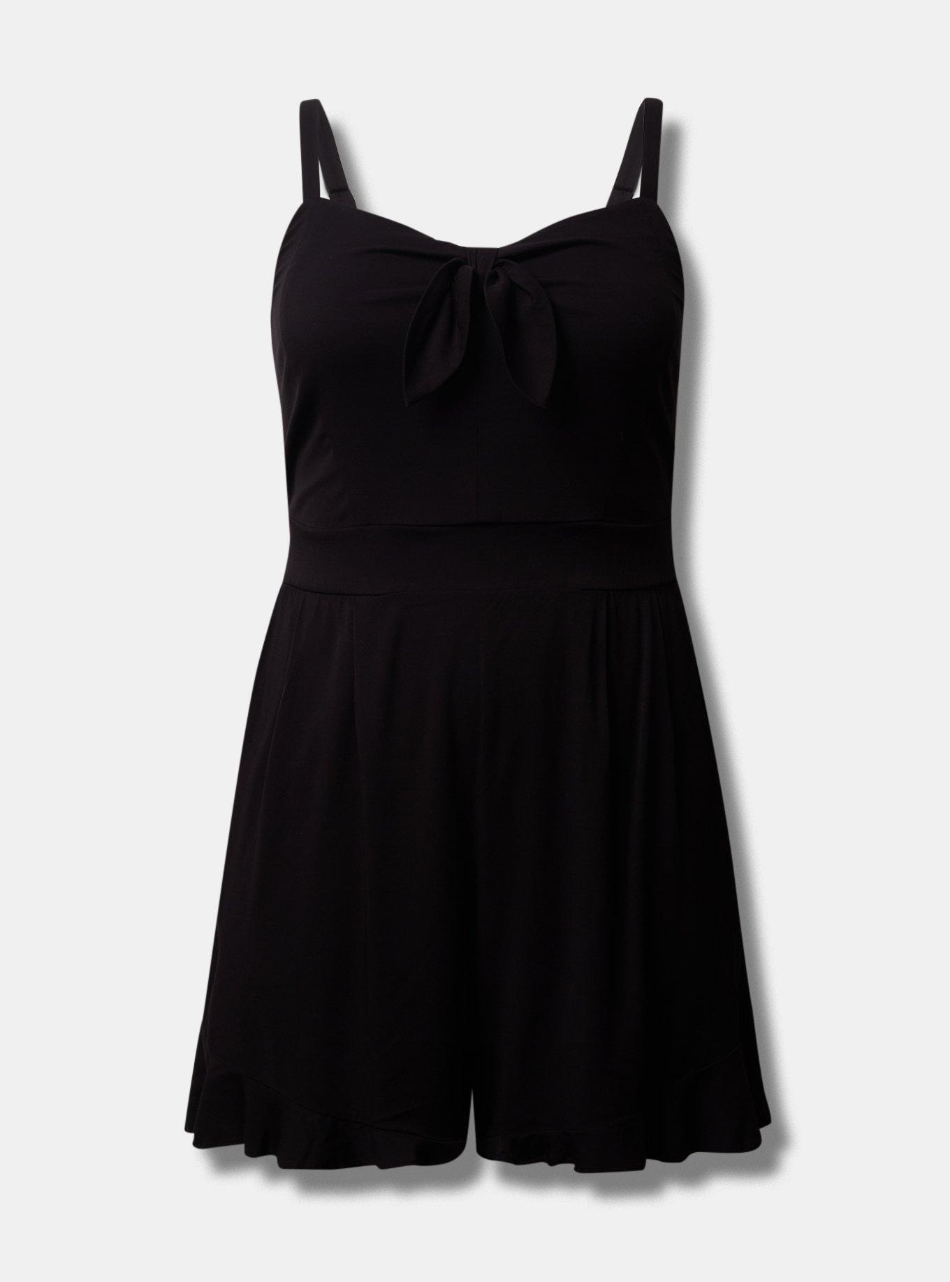 Plus Size - Challis Tie-Front Romper - Torrid