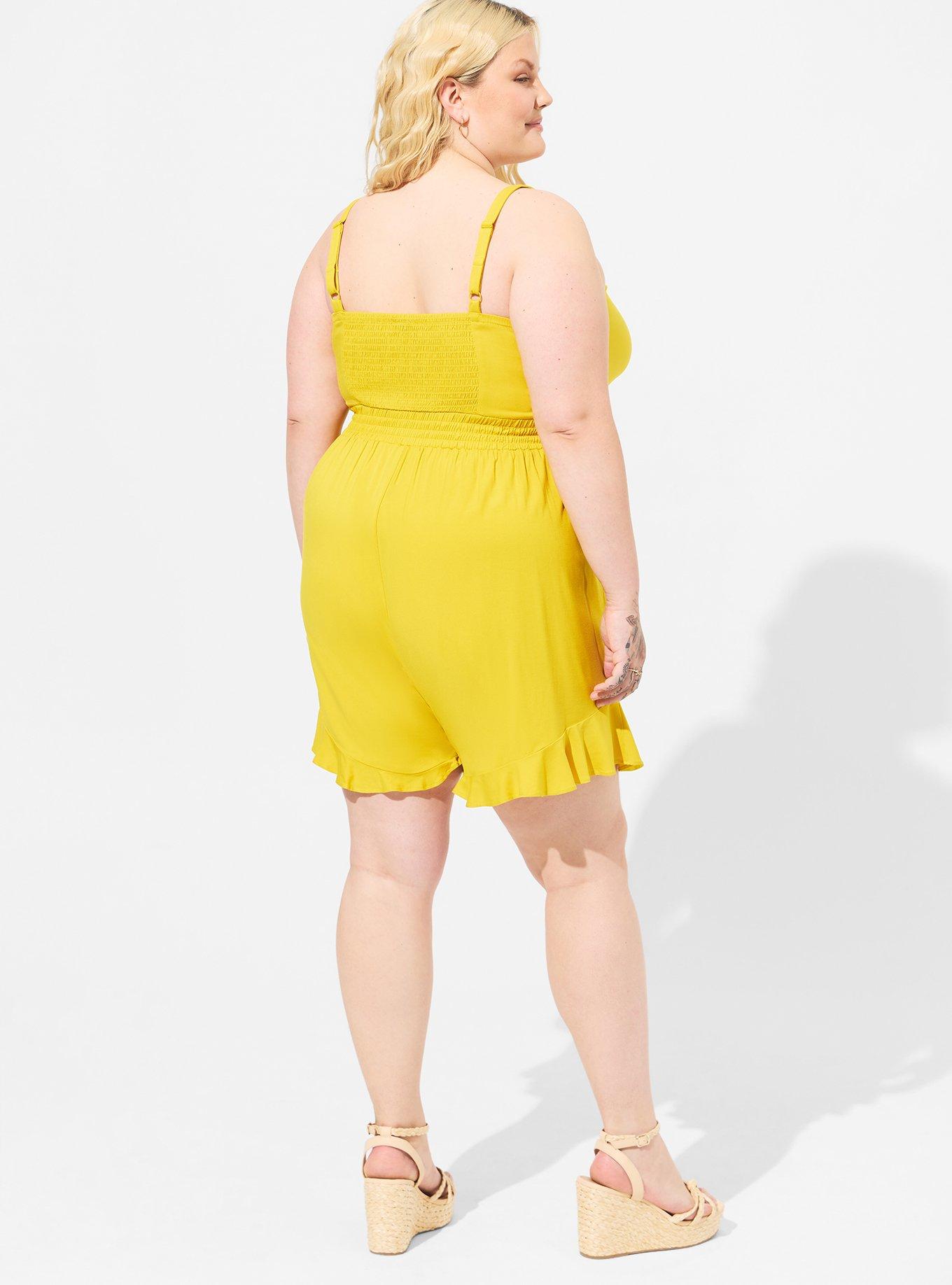 Plus Size - Challis Tie-Front Romper - Torrid